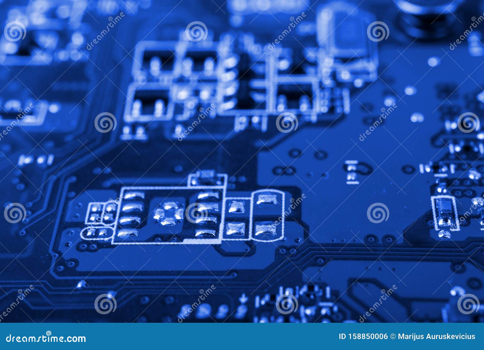 Graphic Card. Part of Blue Graphic Card As Background. Technology and ...