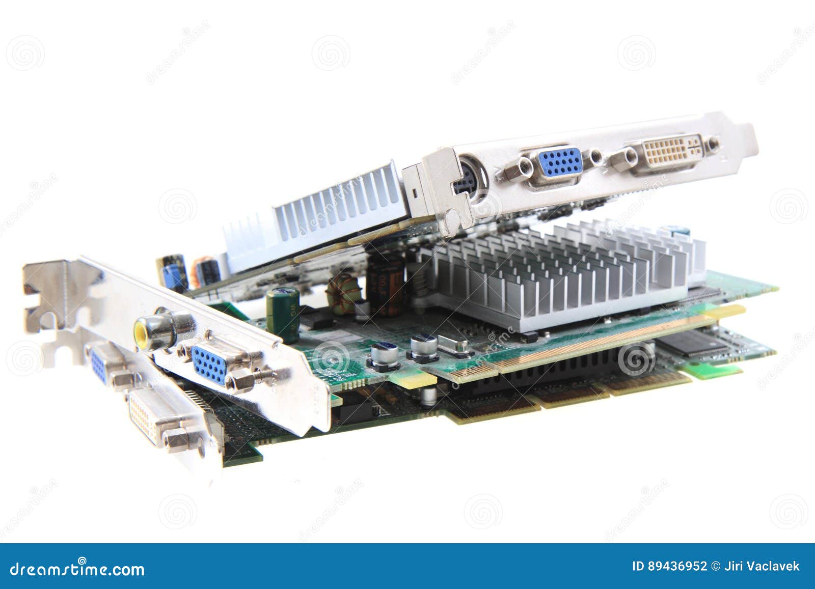 Graphic cards stock photo. Image of capacitor, chip, card - 89436952
