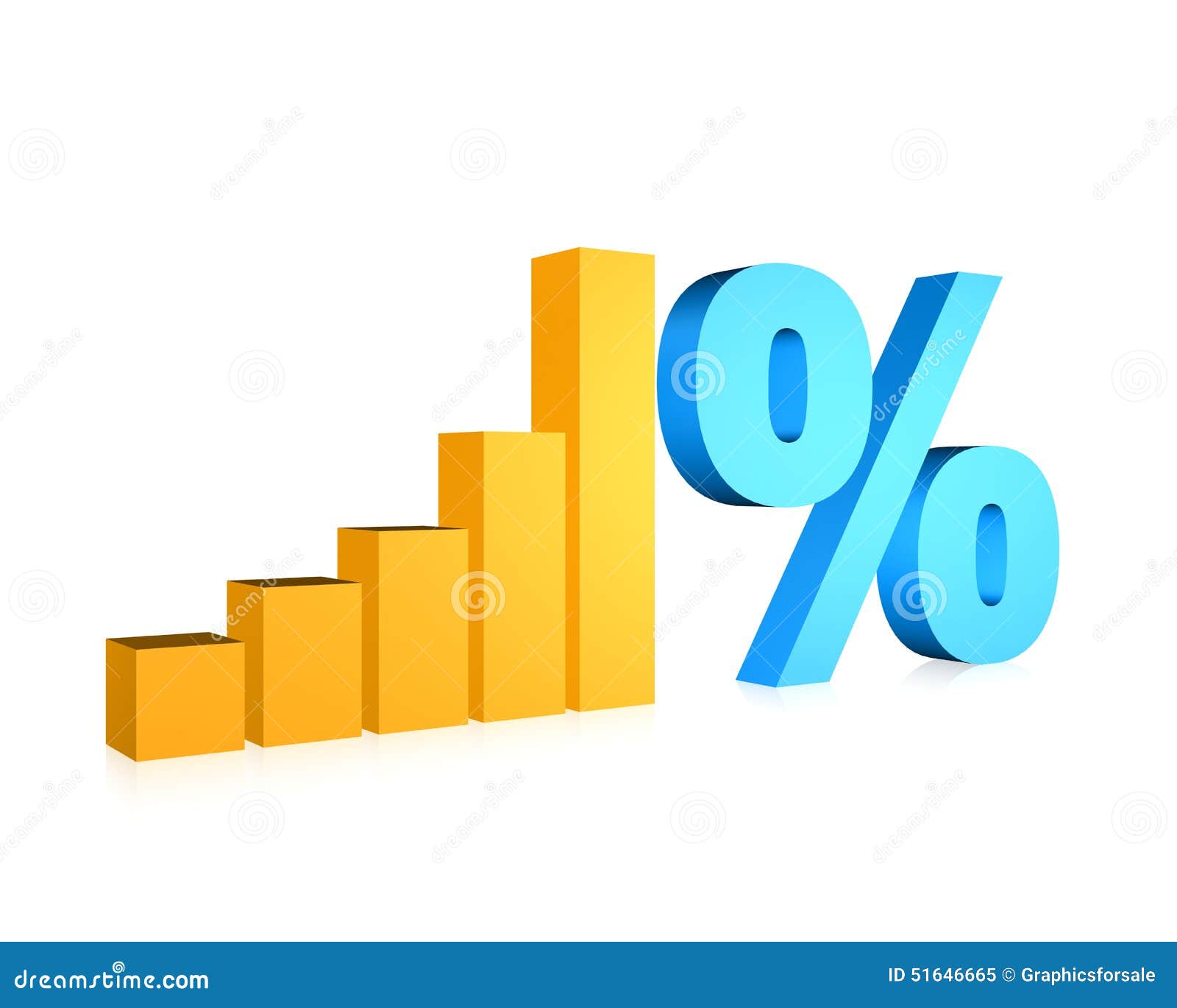 Graphic Chart and Percent Symbol Stock Illustration - Illustration of ...