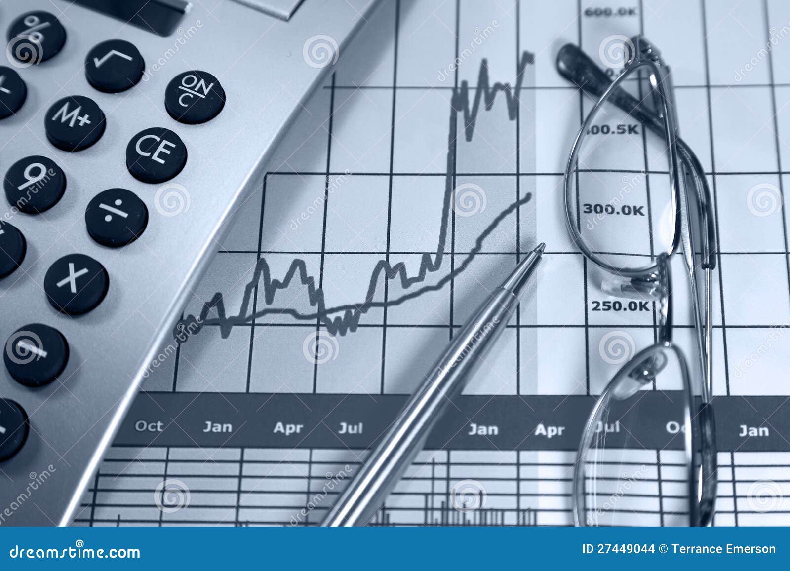 Graphic Chart with Rising Line Stock Photo - Image of diagram, chart ...