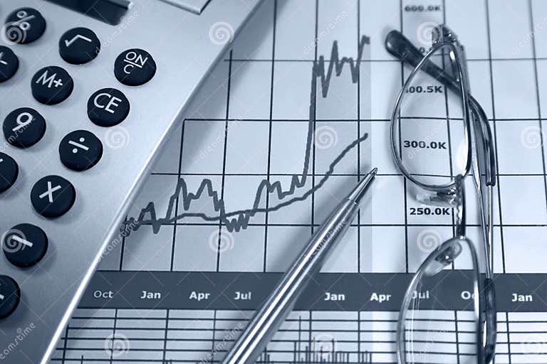 Graphic Chart with Rising Line Stock Photo - Image of diagram, chart ...