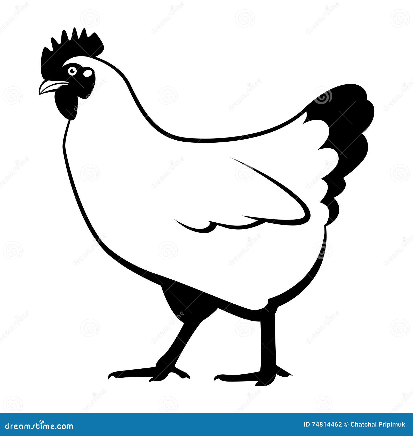 Graphic chicken, vector stock vector. Illustration of vector - 74814462
