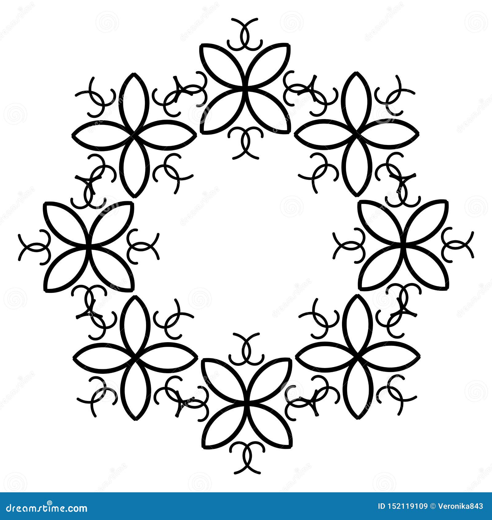 Graphic Circle Ornament Design. Vector Illustration Stock Vector ...
