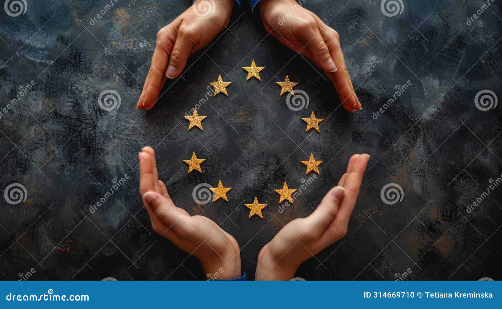 A Graphic of a Circle of Stars from the EU Flag, with One Star Being ...