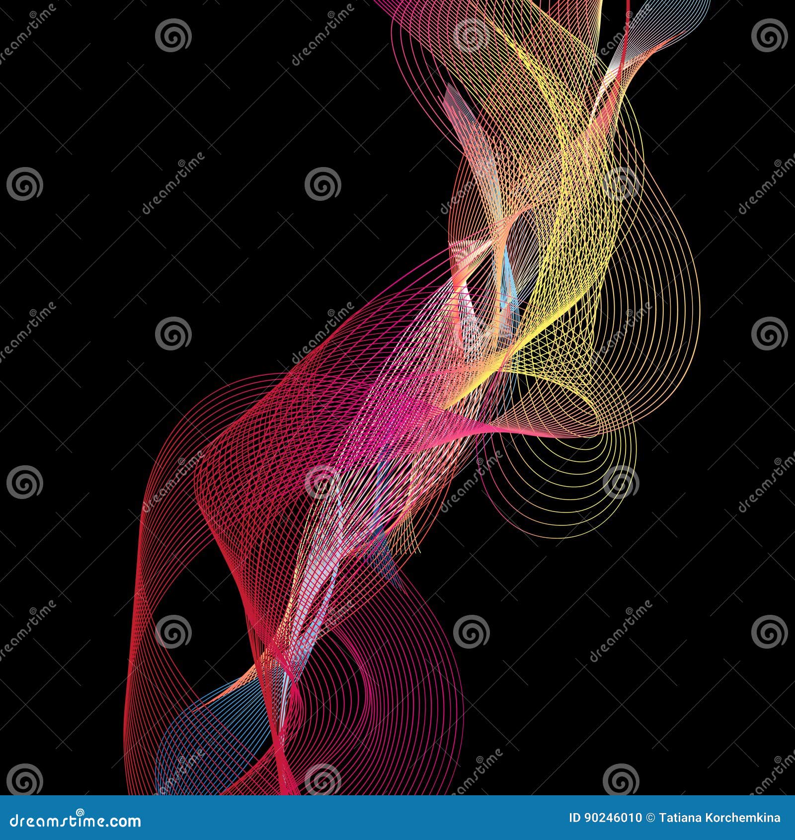 Graphic Color Abstract Wave Stock Vector - Illustration of optical ...