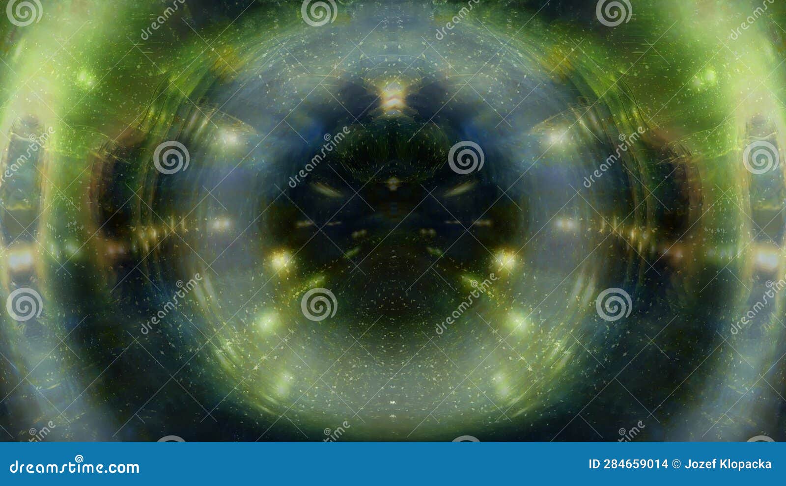 Graphic Concept of Music in Space, Cosmic Sound Waves, Computer Design ...