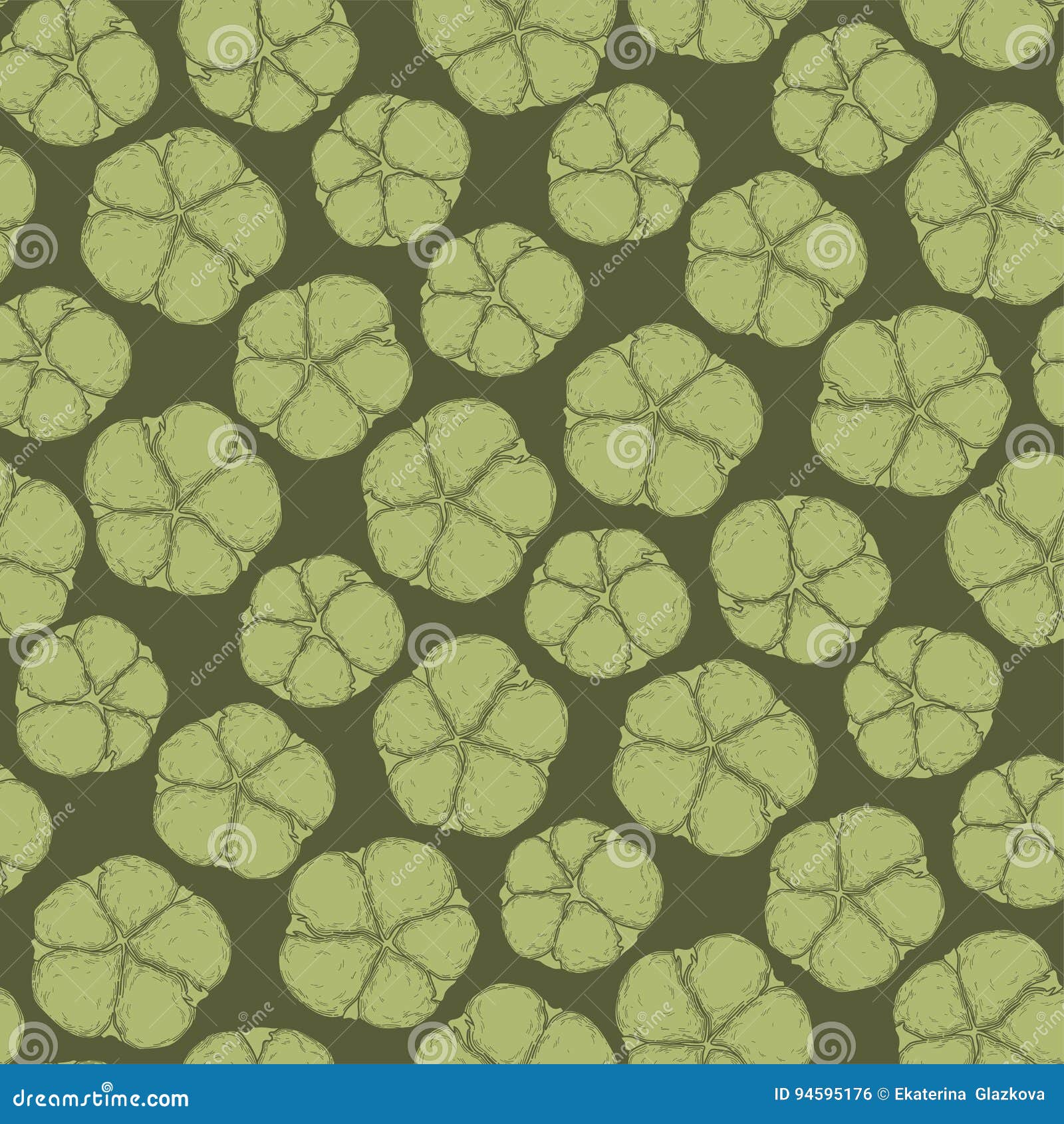 Graphic cotton pattern stock vector. Illustration of floral - 94595176