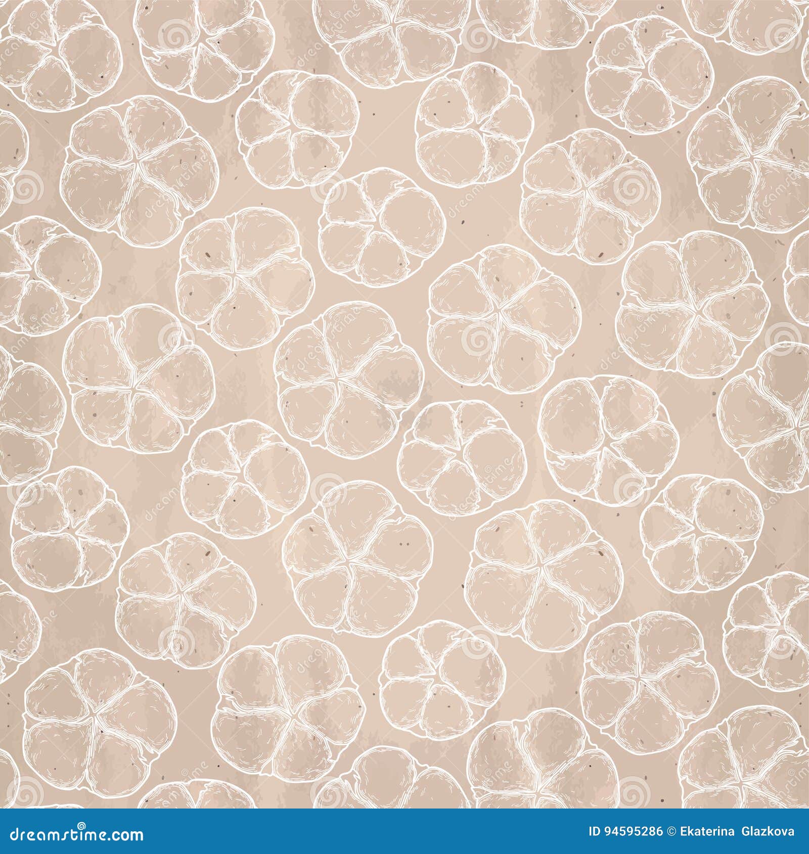 Graphic cotton pattern stock vector. Illustration of design - 94595286