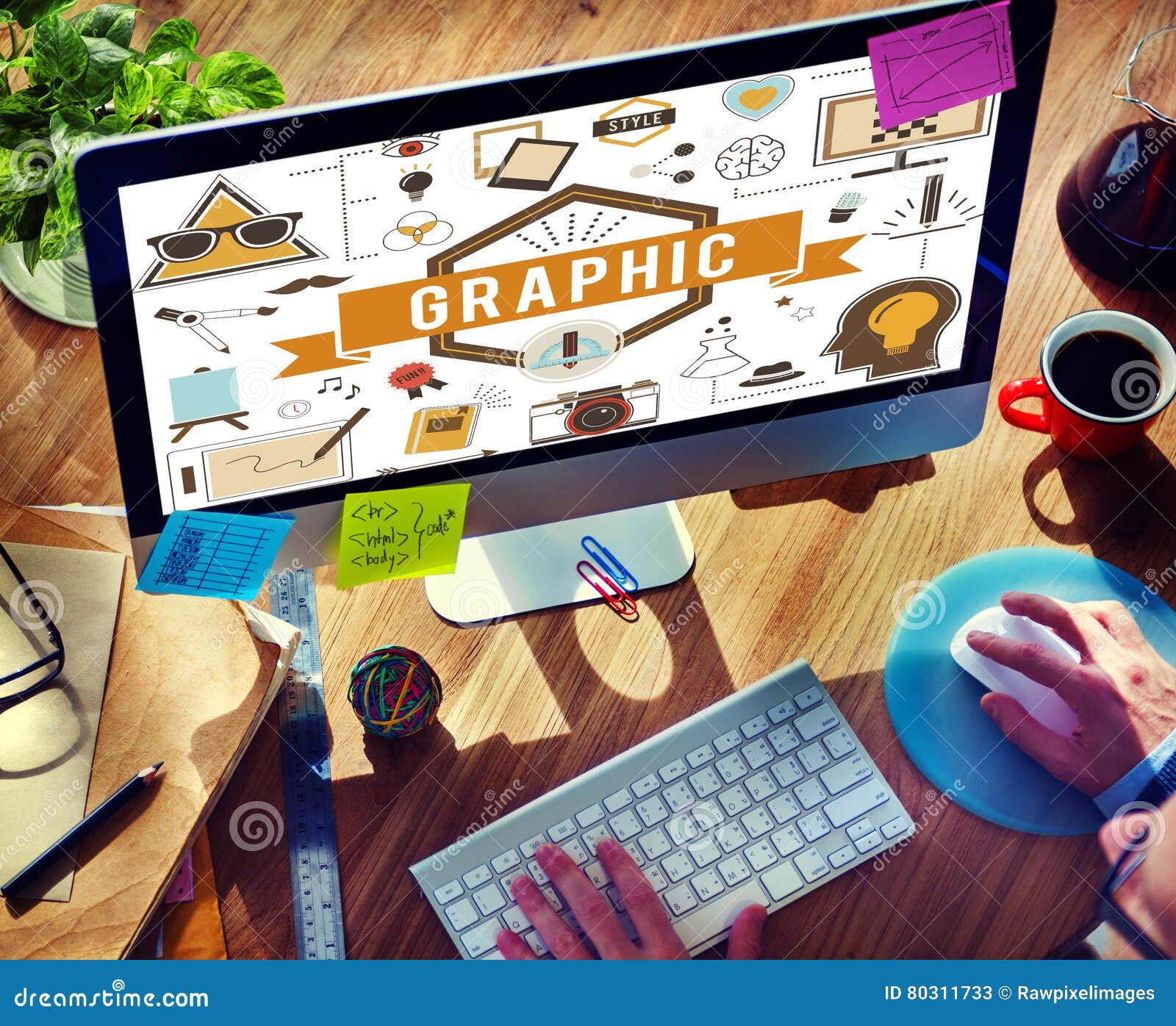 Graphic Creative Design Digital Illustrative Visual Concept Stock Image ...
