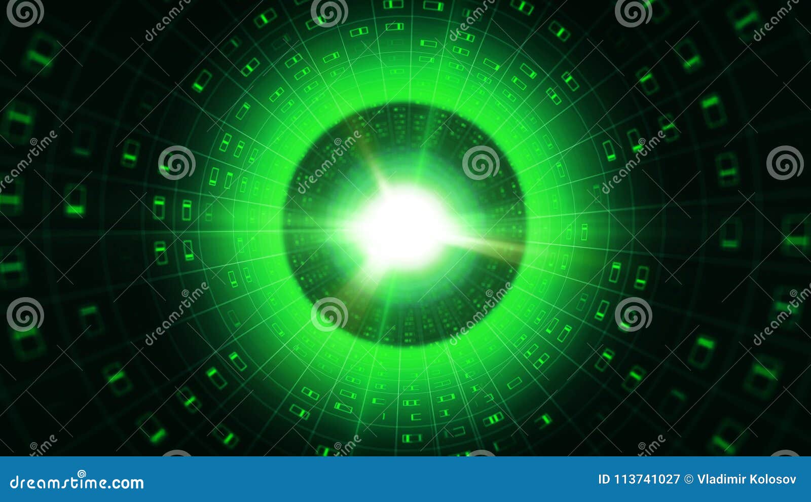 Green Binary Pipe with Grid Symbols Stock Illustration - Illustration ...
