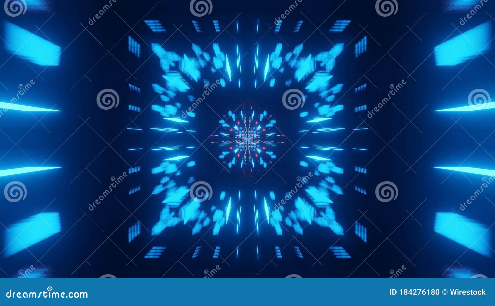 Graphic 3D Rendering Illustration of Blue Lights - Perfect for a ...
