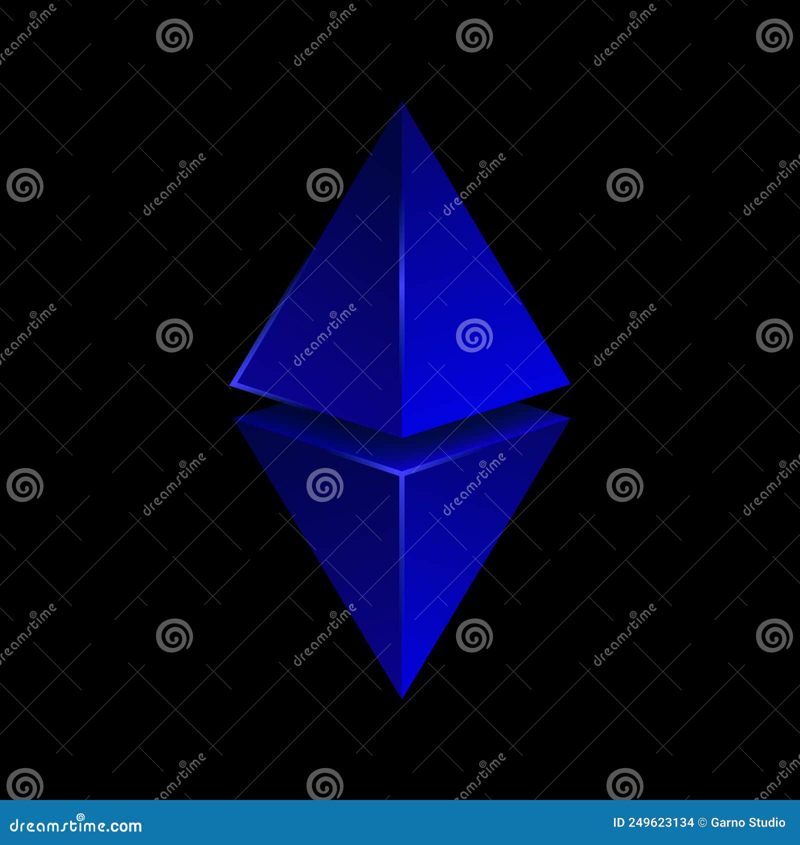 Graphic 3D Rombus. Blue Geometric Element Stock Vector - Illustration ...