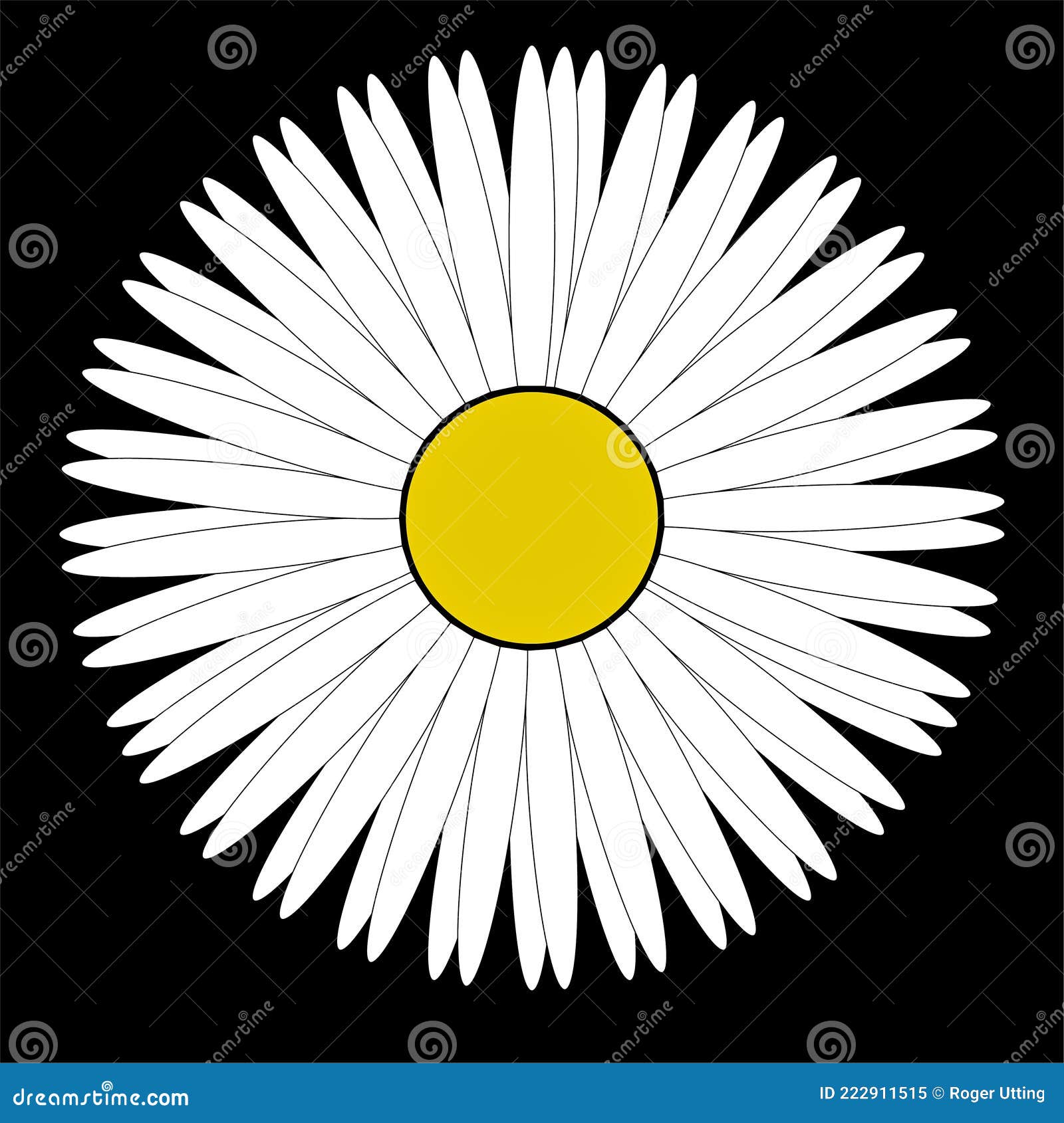Graphic daisy logo stock illustration. Illustration of flower - 222911515