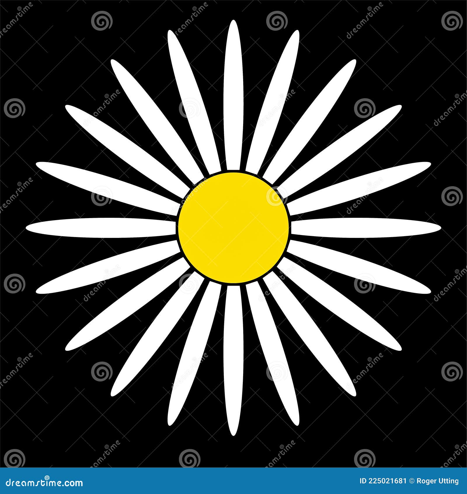 Graphic daisy logo stock illustration. Illustration of emblem - 225021681