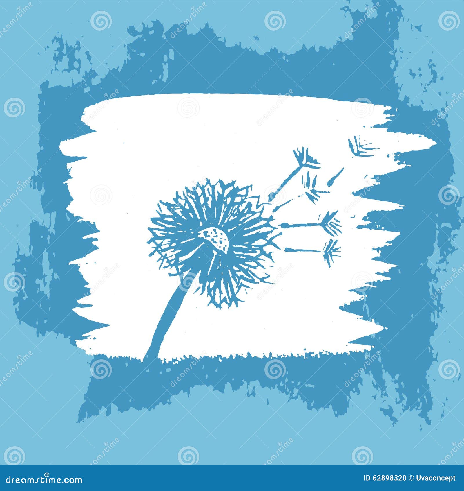 Graphic dandelion. Vector stock vector. Illustration of fluffy - 62898320