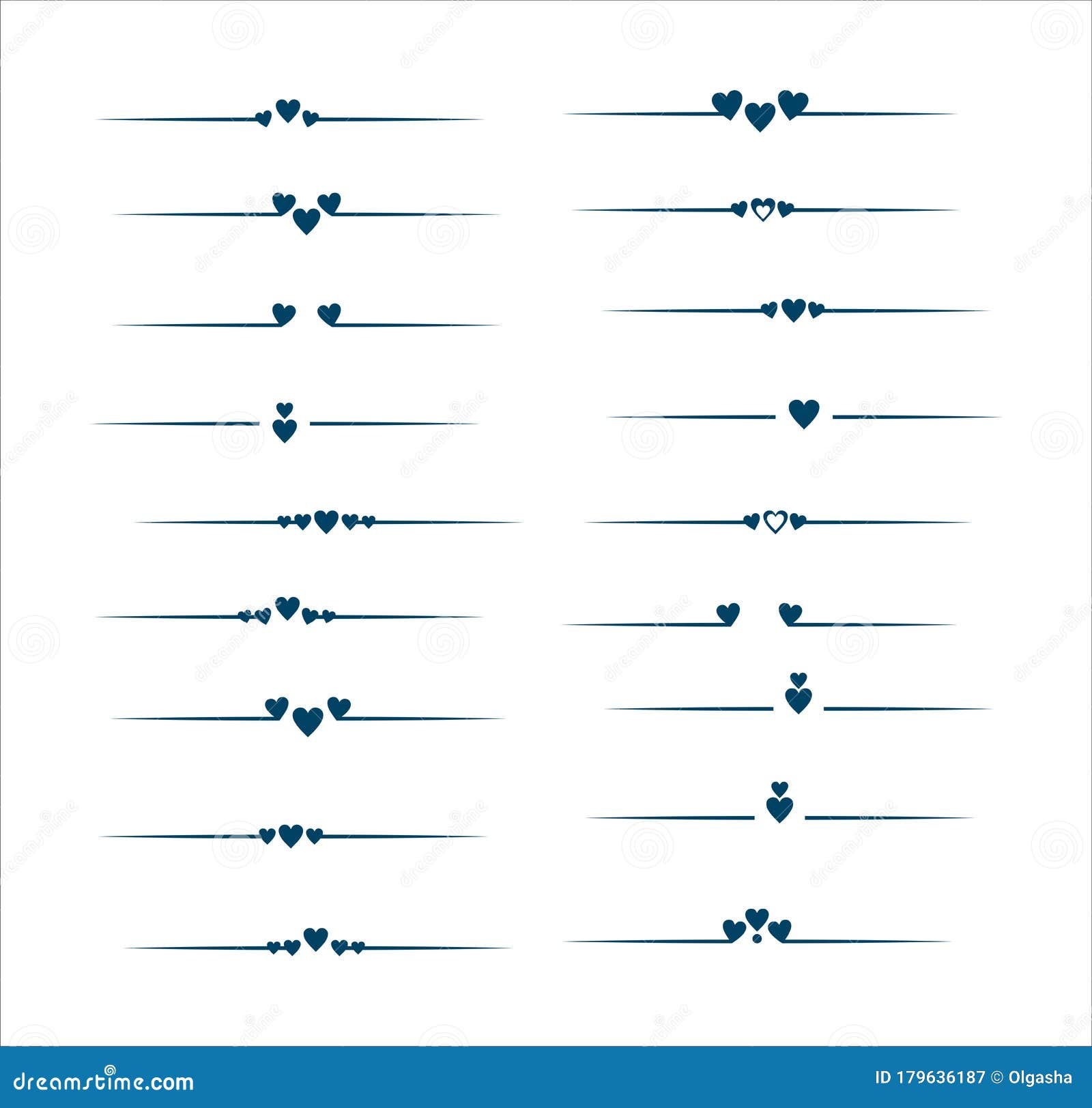 Graphic Decorative Elements, Text Breaks and Delimiter Line Stock ...