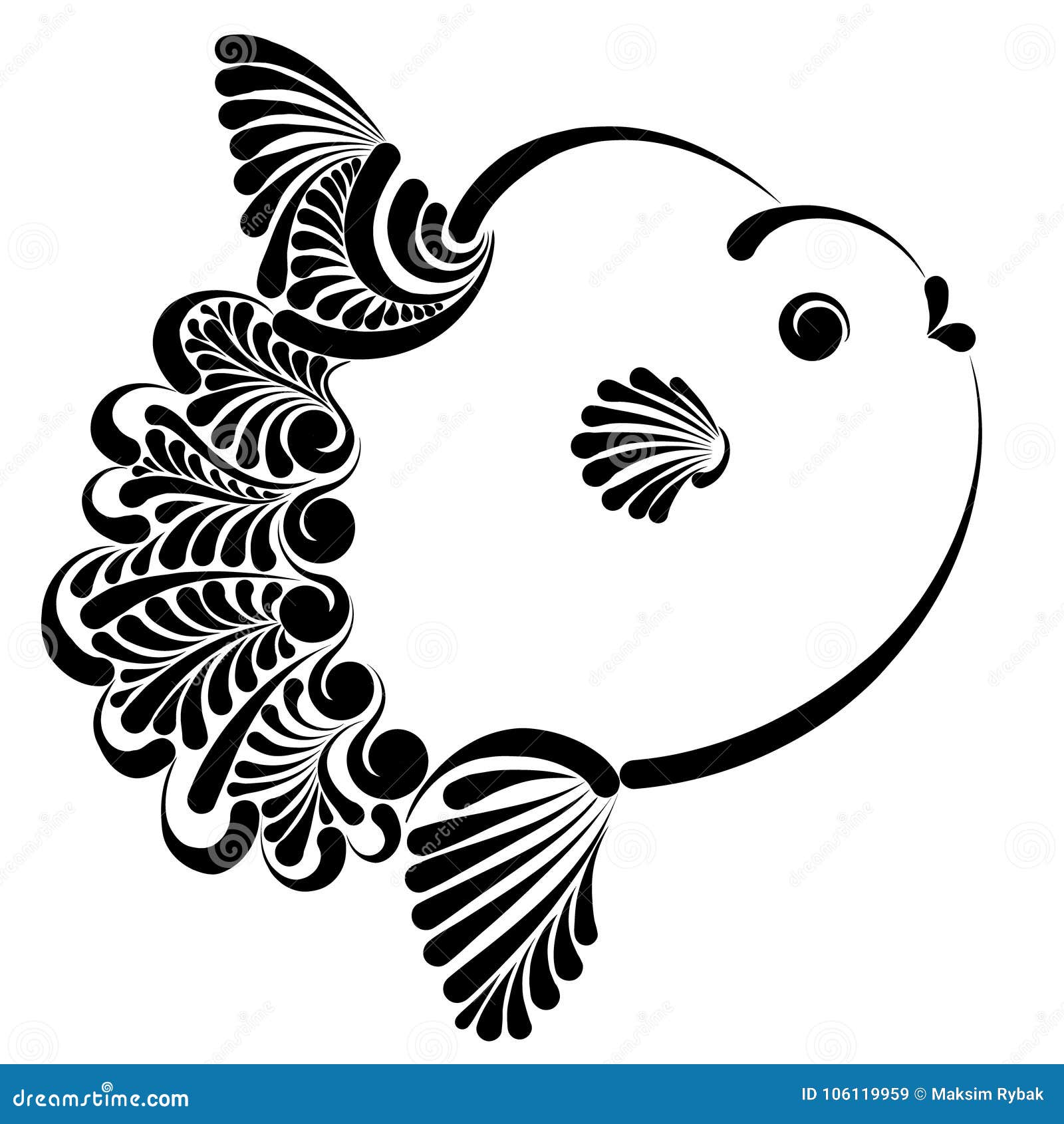 Ocean Sunfish Vector Illustration Stock Vector - Illustration of vector ...