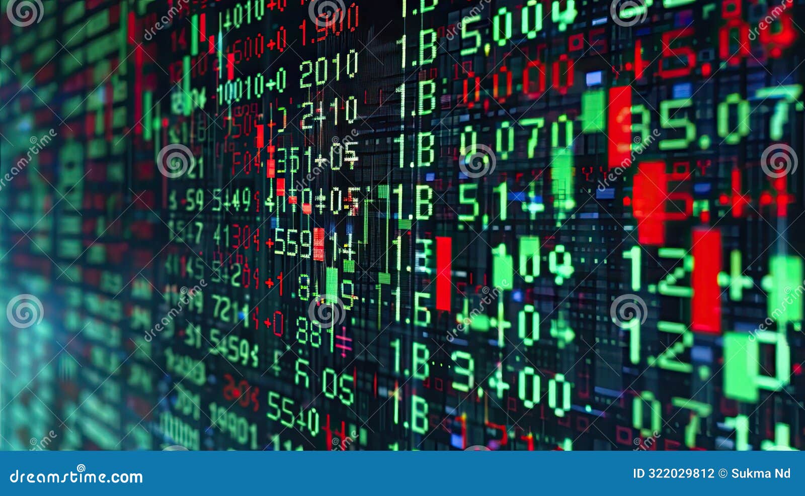 Abstract Picture of Graphic Depicting a Stock Market Stock Illustration ...