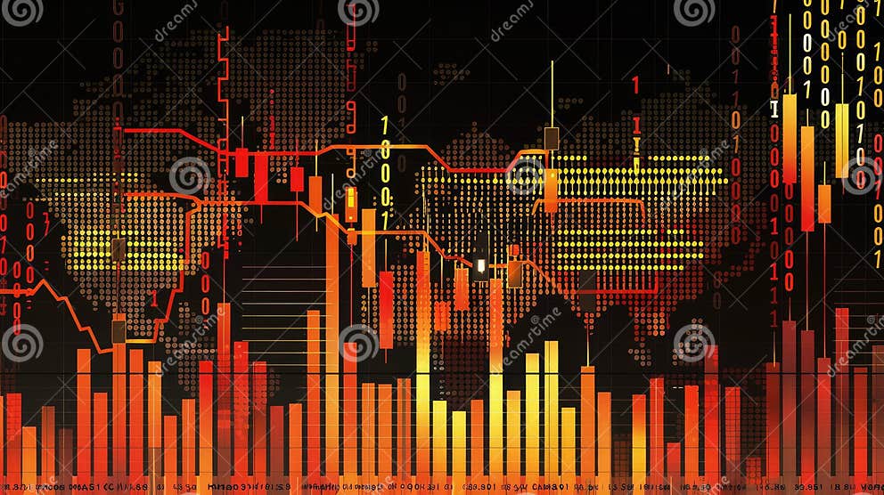 Abstract Background of Graphic Depicting a Stock Market Stock ...