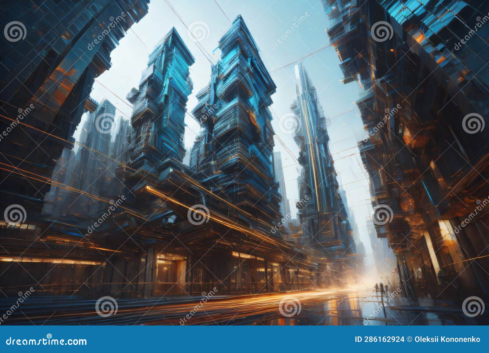 Graphic Depiction Presenting a Blend of Abstract Building Elements and ...