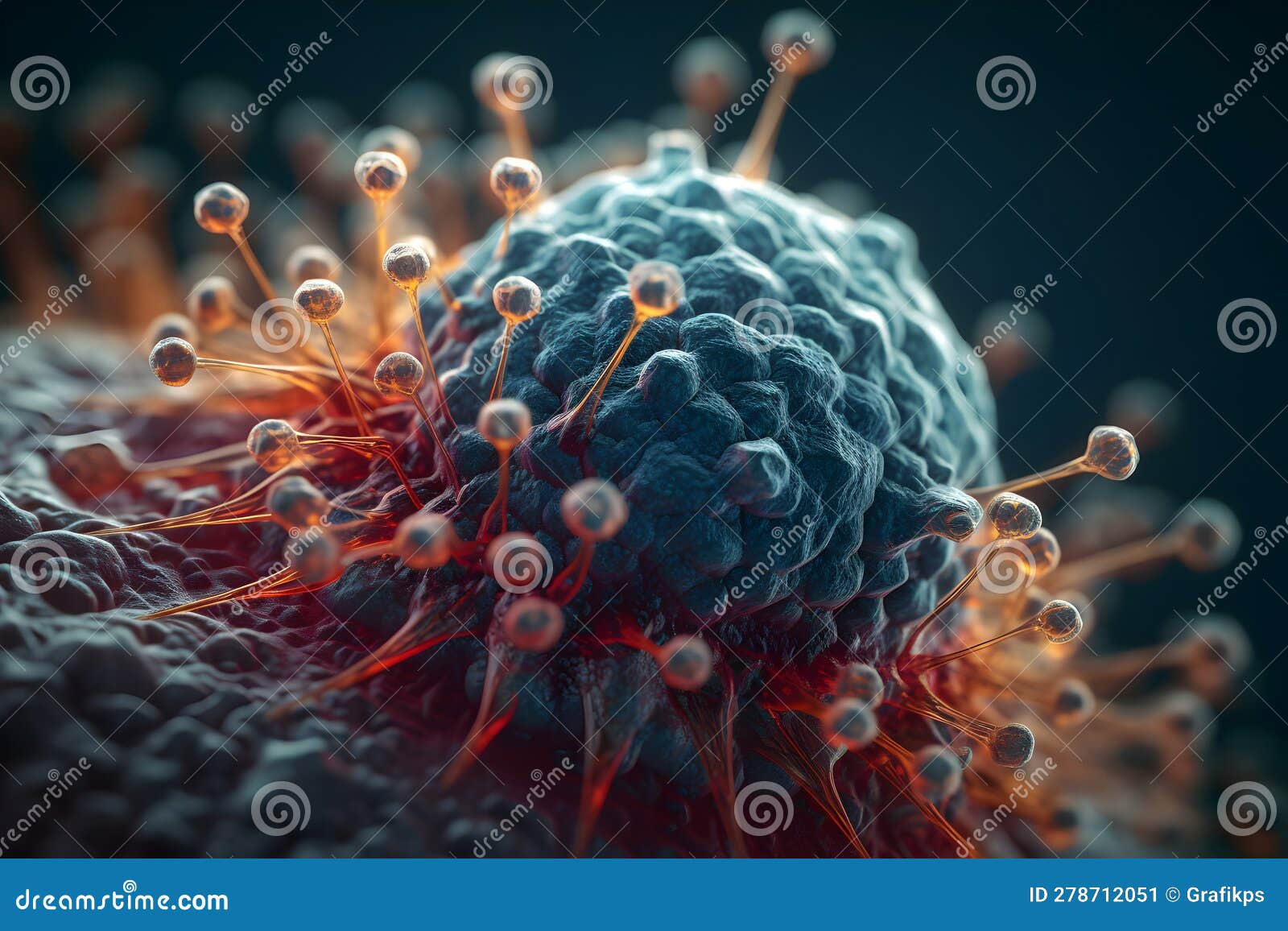 Magnification Of Viral Cells Royalty-Free Stock Photo | CartoonDealer ...