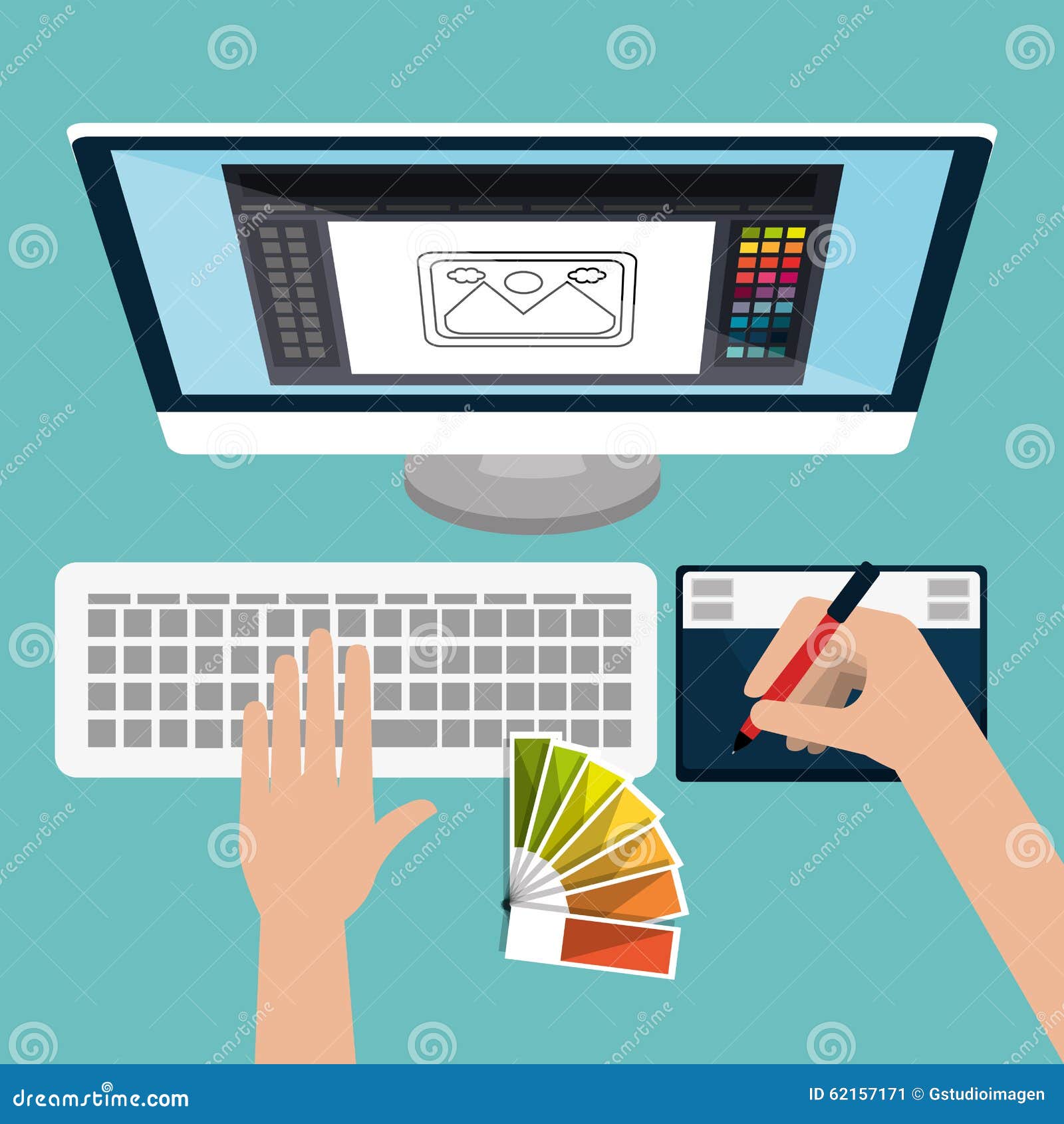 Graphic Design Art and Profession Theme Stock Illustration ...