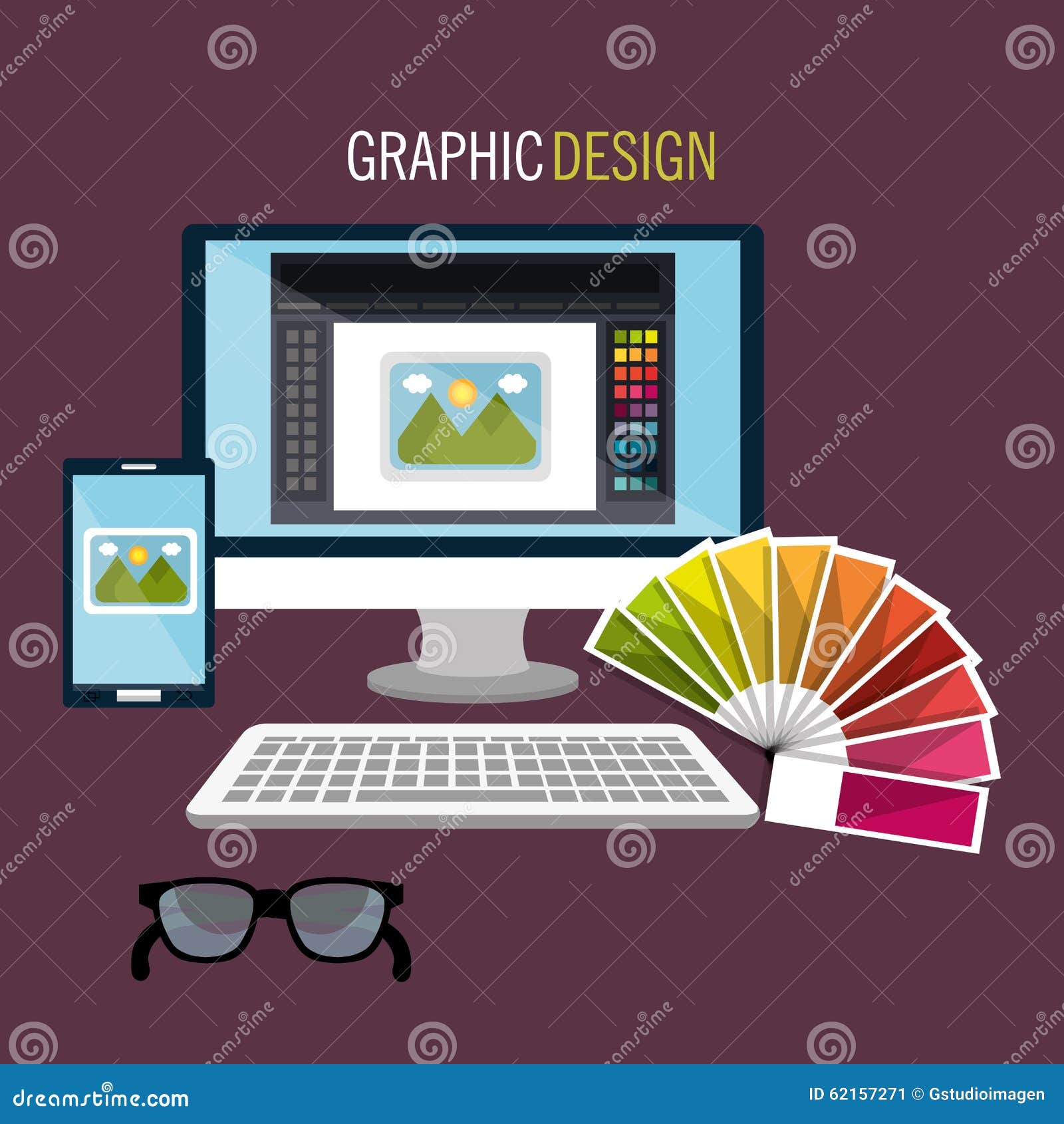 Graphic Design Art and Profession Theme Stock Illustration ...