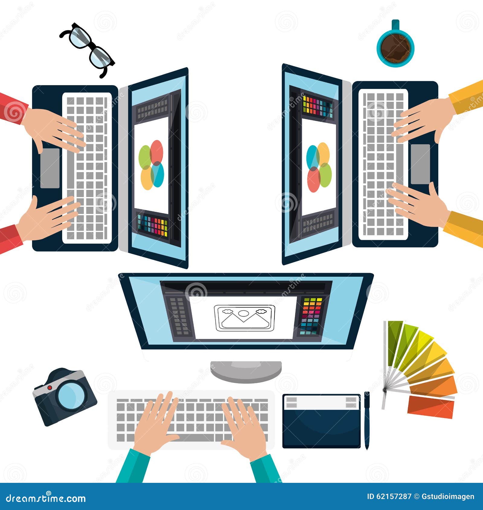 Graphic Design Art and Profession Theme Stock Illustration ...