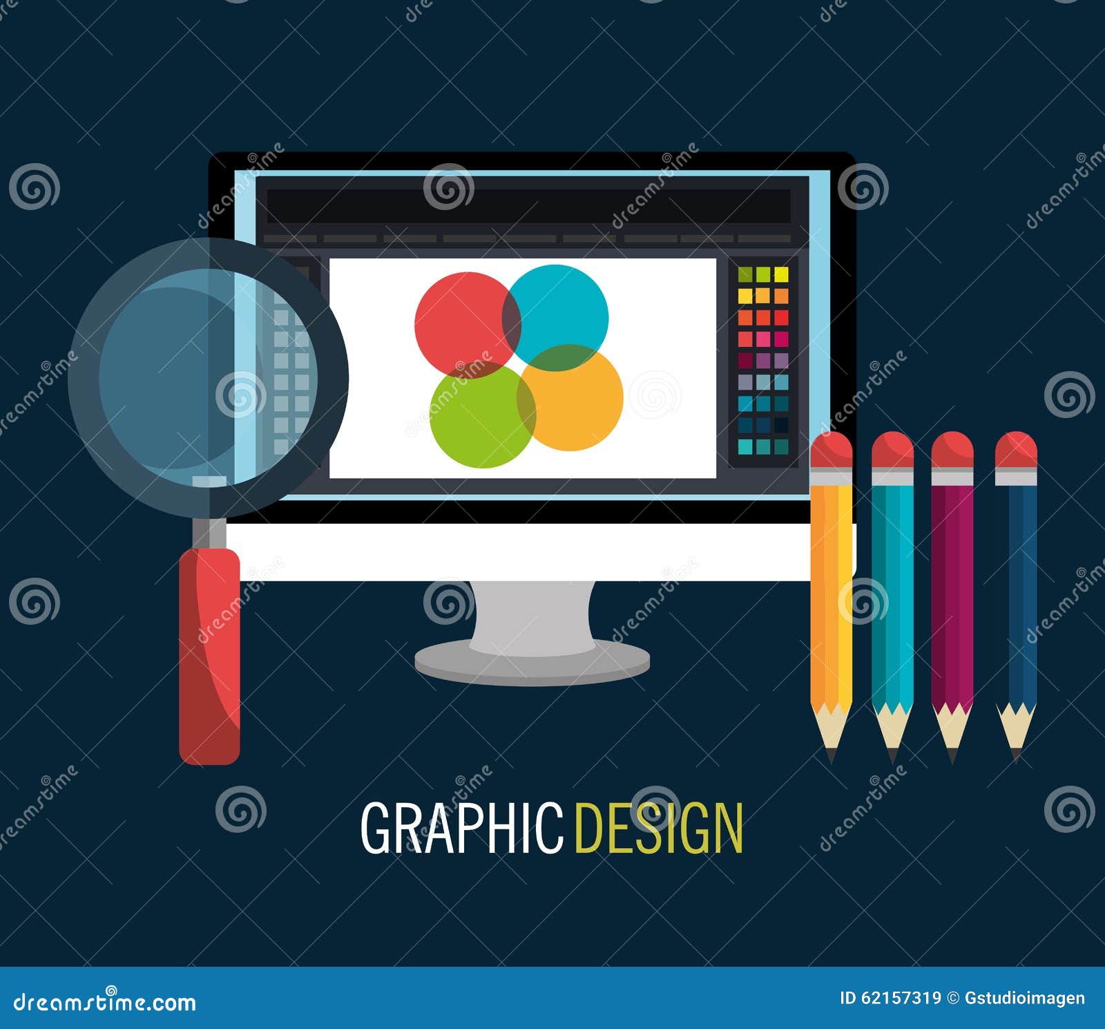 Graphic Design Art and Profession Theme Stock Illustration ...