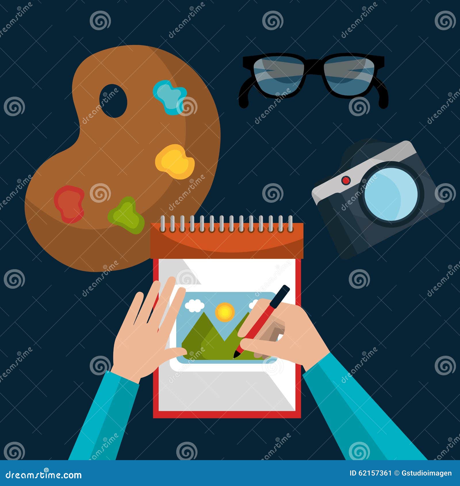 Graphic Design Art and Profession Theme Stock Illustration ...