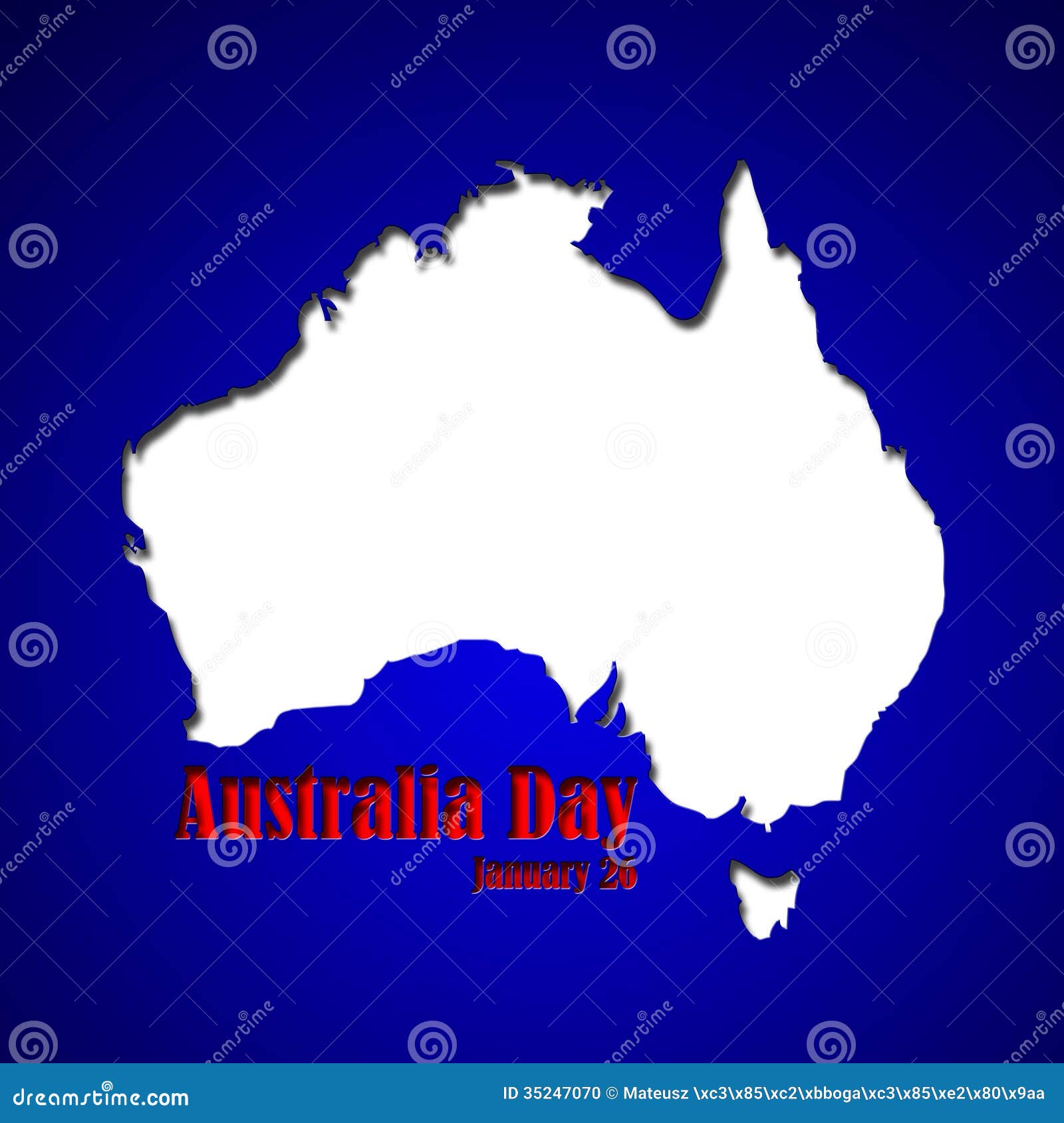 Graphic Design Australia Day Related in Shape of Continent Stock ...