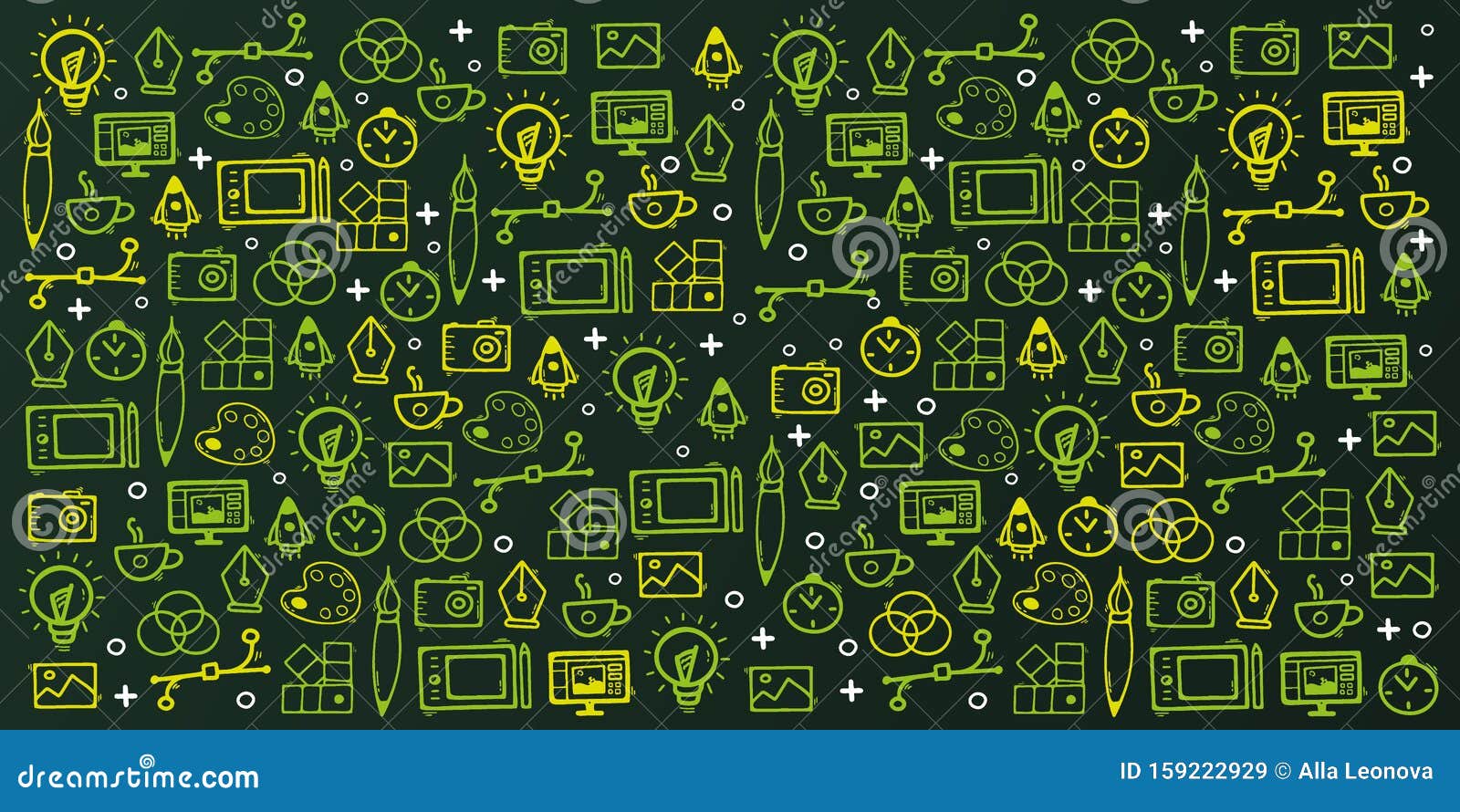 Graphic Design Background with Hand Draw Doodle Elements. Stock Vector ...