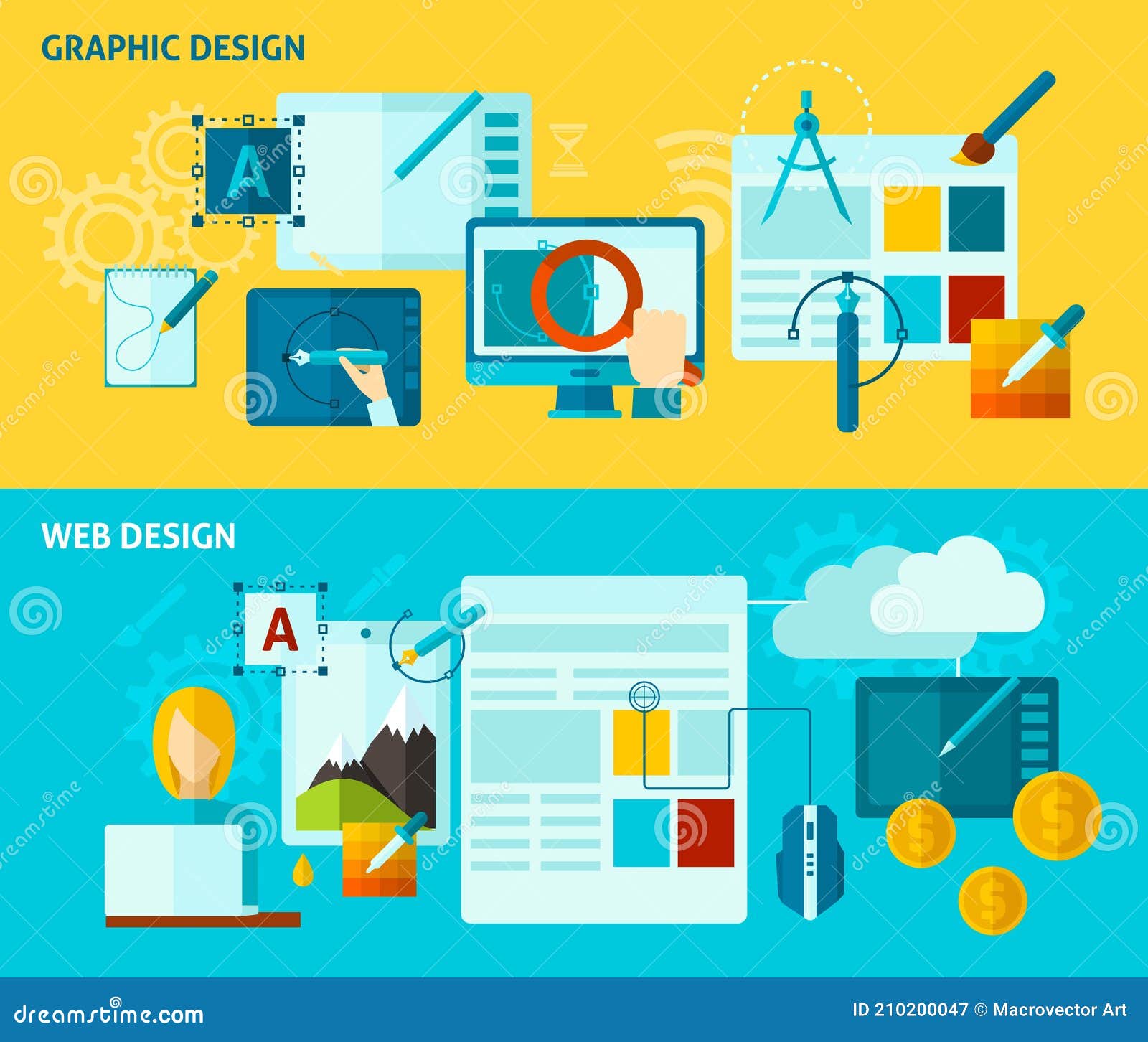 Graphic Design Banner stock vector. Illustration of font - 210200047