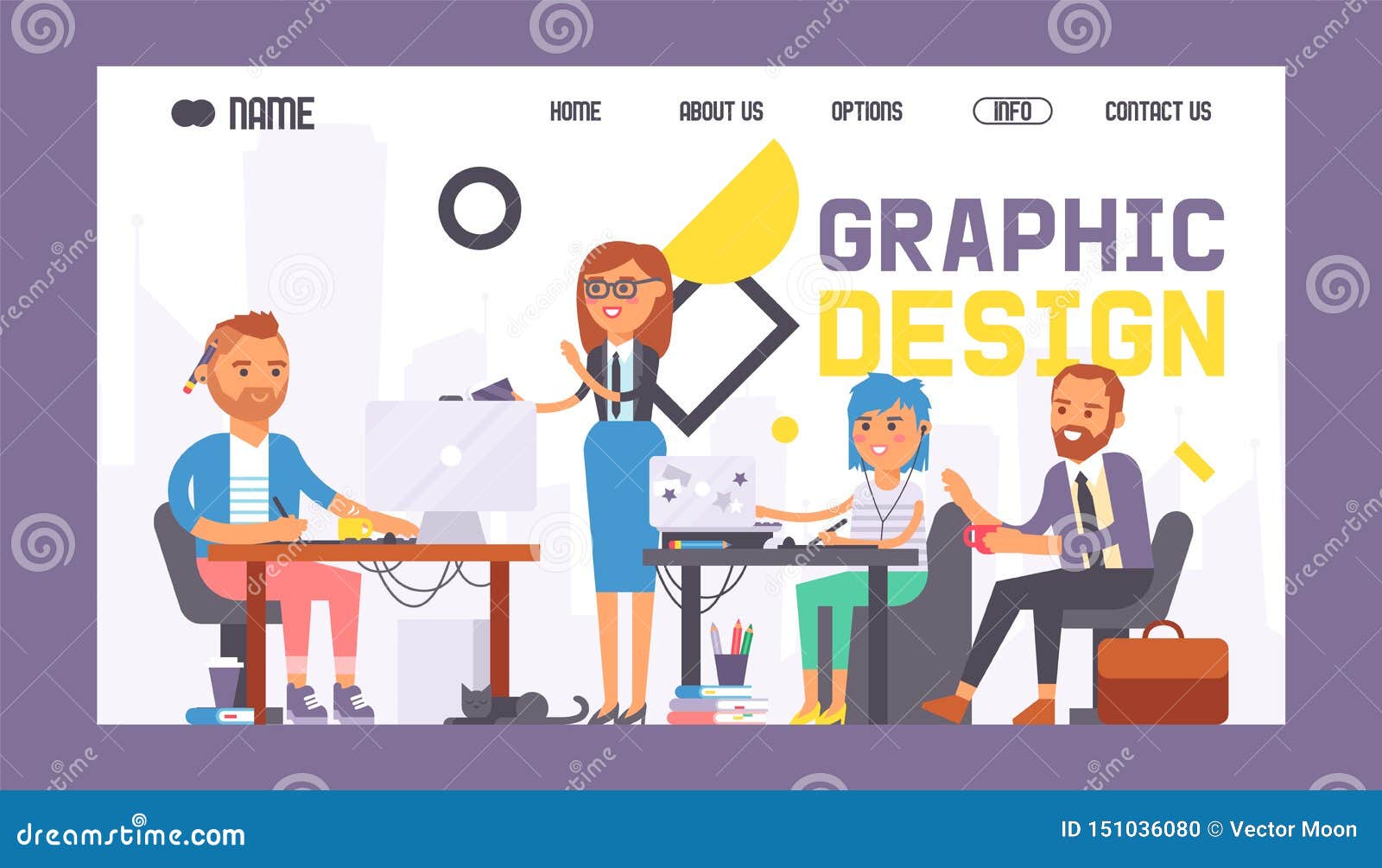 Graphic Design Banner Web Design Vector Illustration. Class with ...