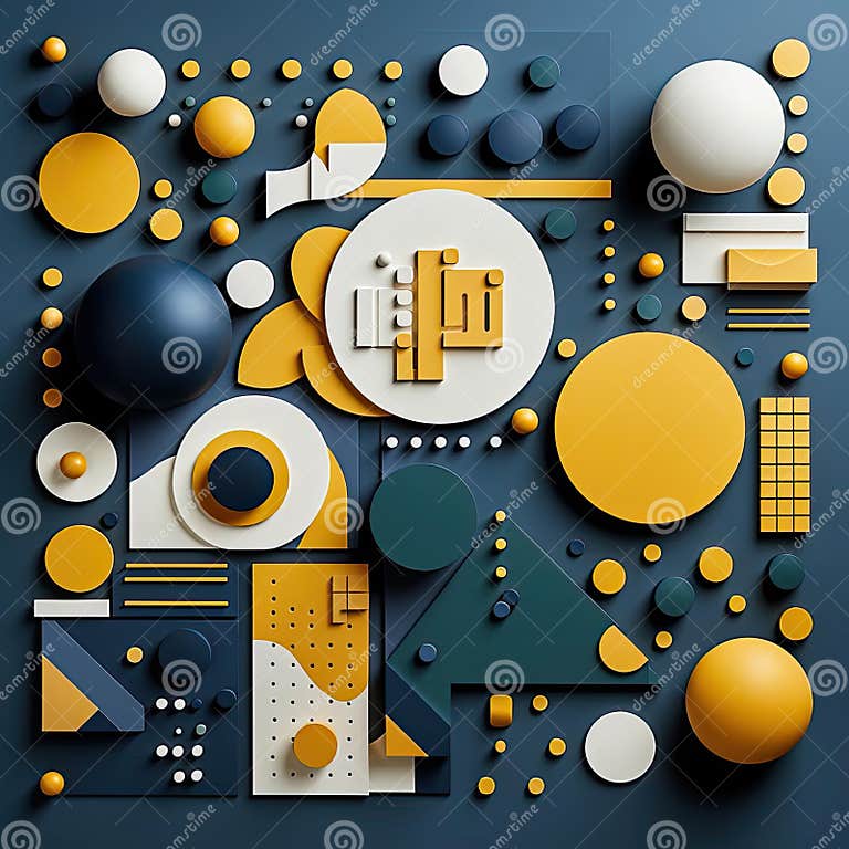Graphic Design with Bold Geometric Patterns Stock Illustration ...
