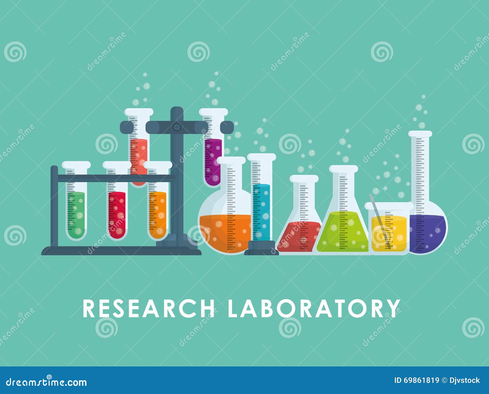 Graphic Design of Chemical Laboratory , Vector Illustration Stock ...
