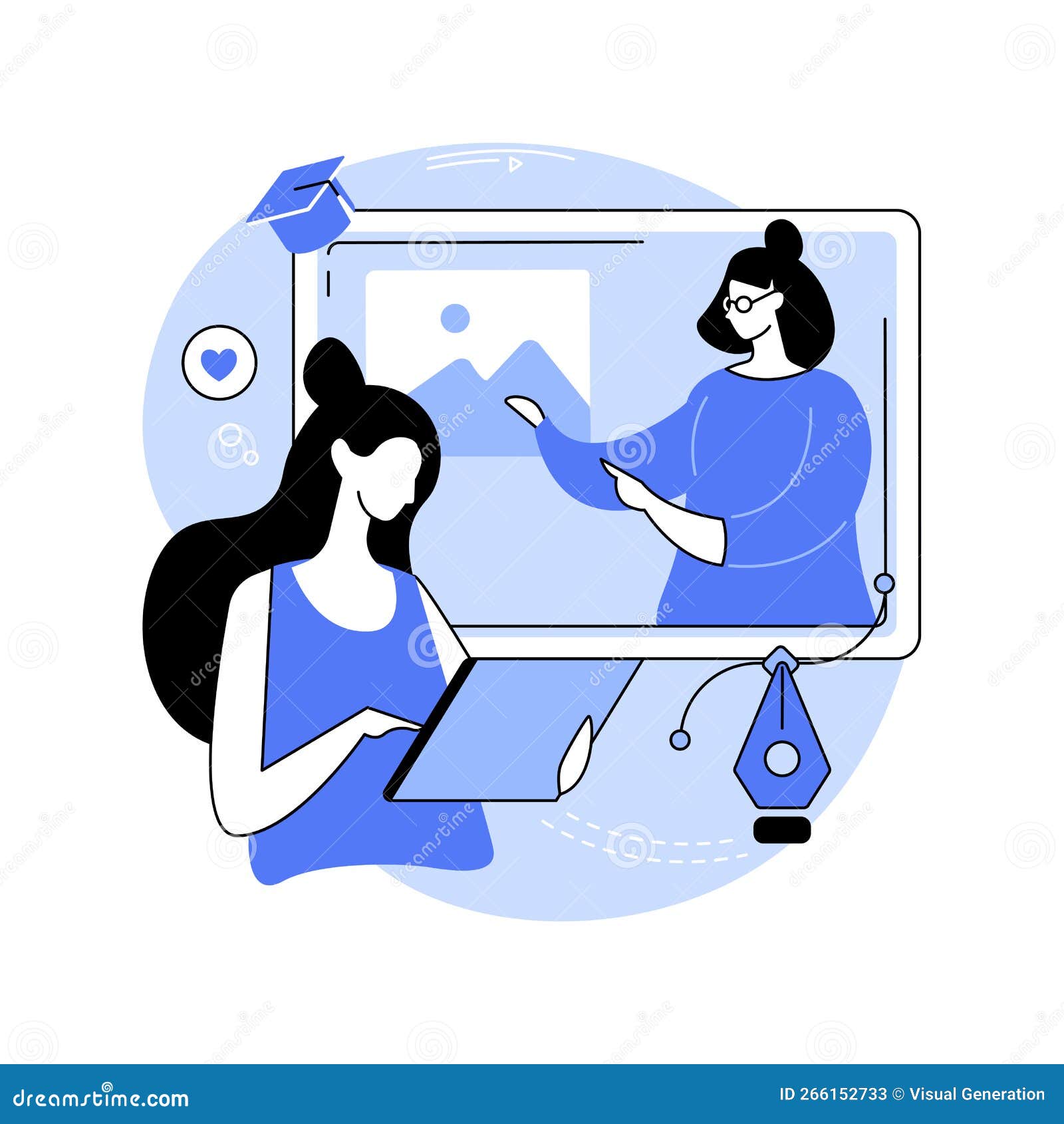 Graphic Design Classes Isolated Cartoon Vector Illustrations. Stock ...