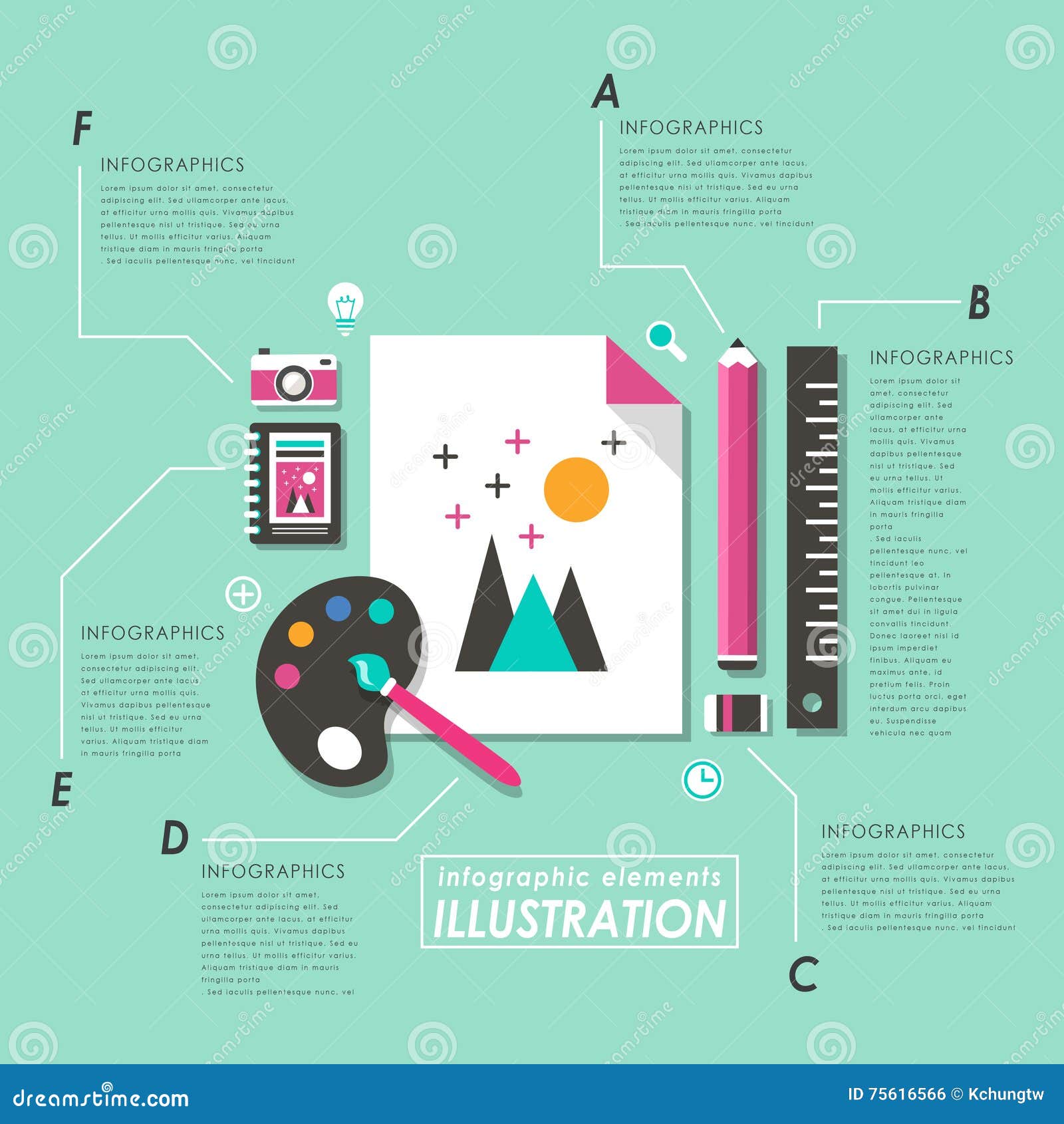 Graphic design concept stock illustration. Illustration of graph - 75616566
