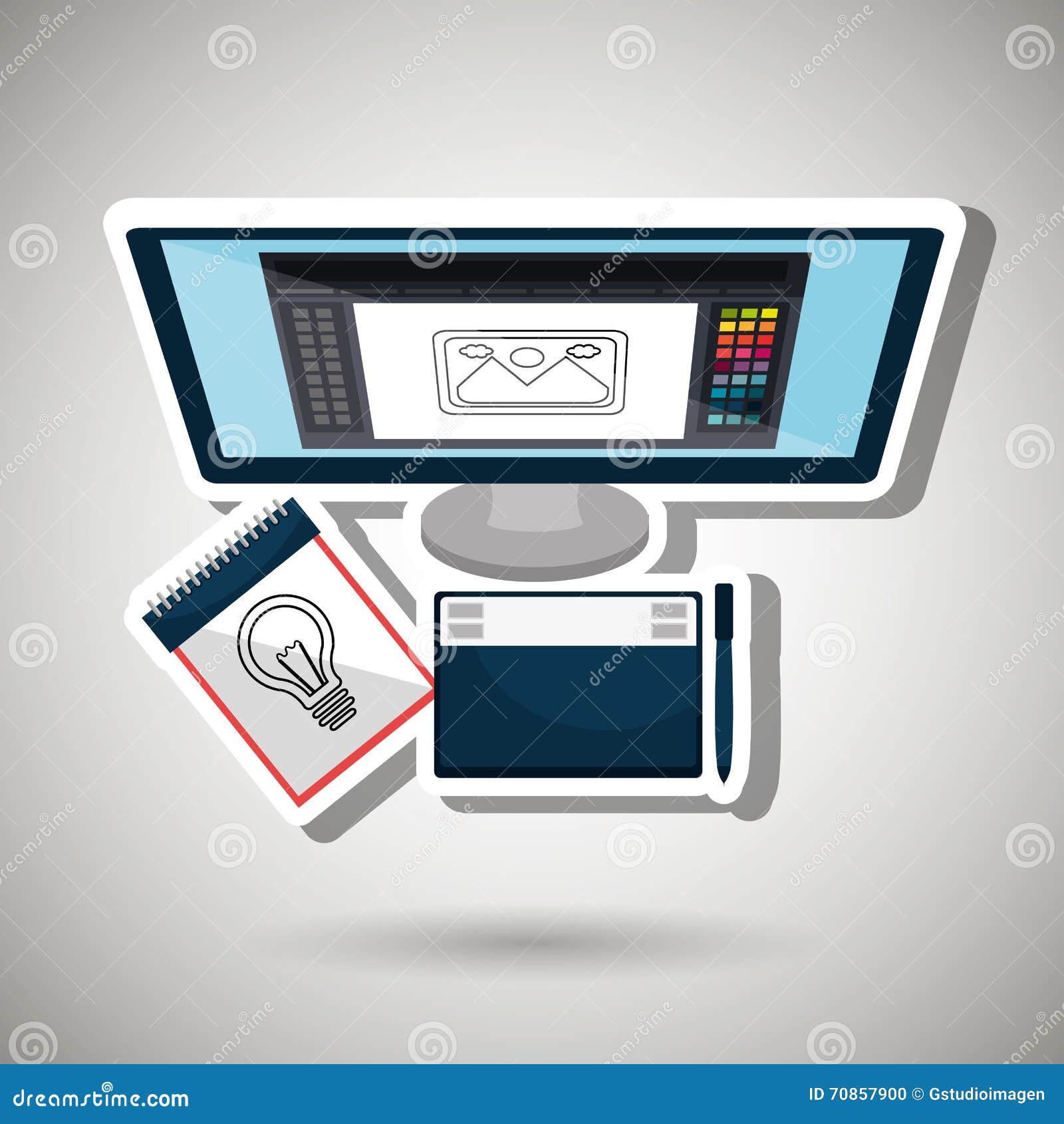 Graphic design concept stock illustration. Illustration of development ...