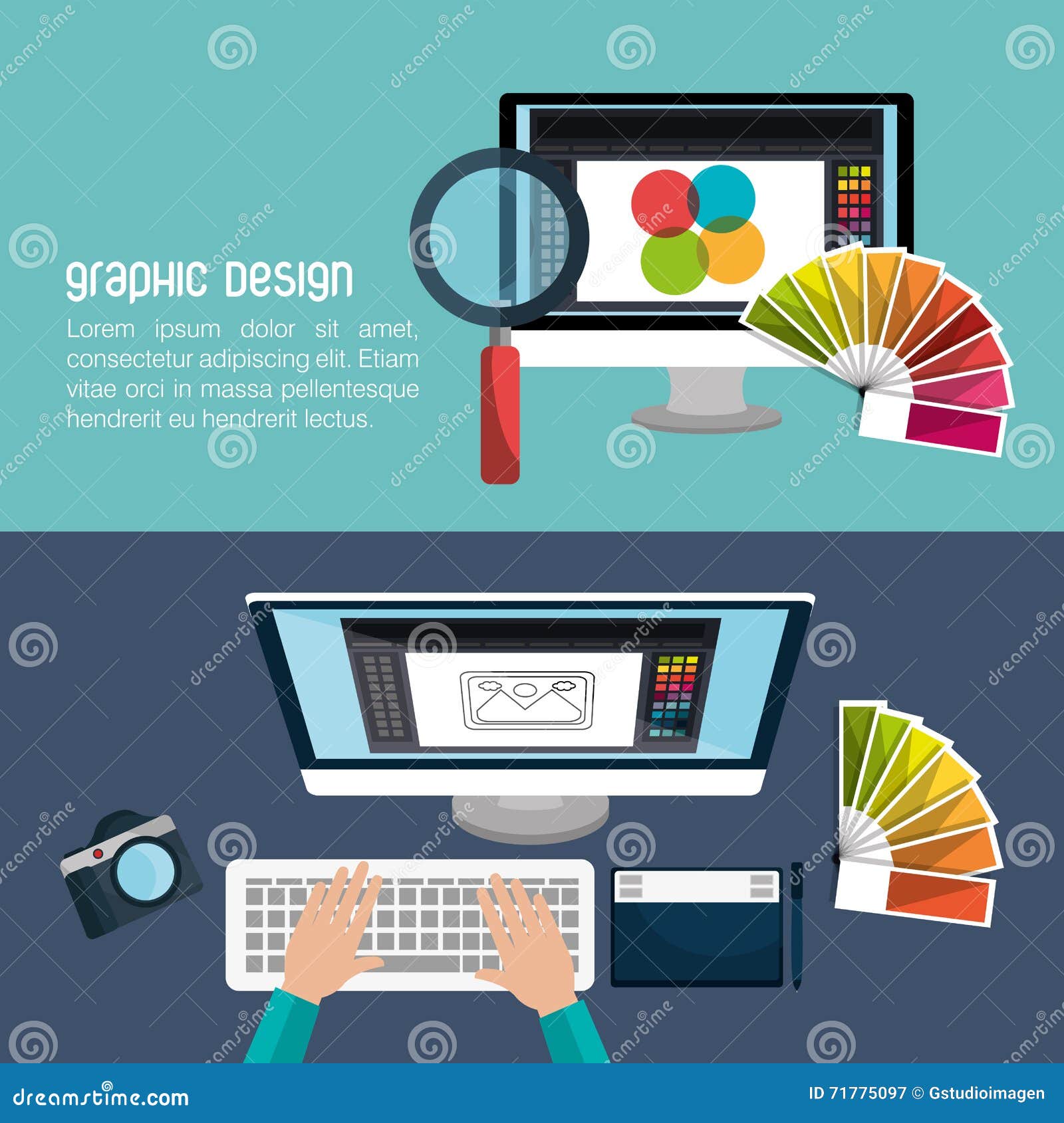 Graphic design concept stock illustration. Illustration of tools - 71775097