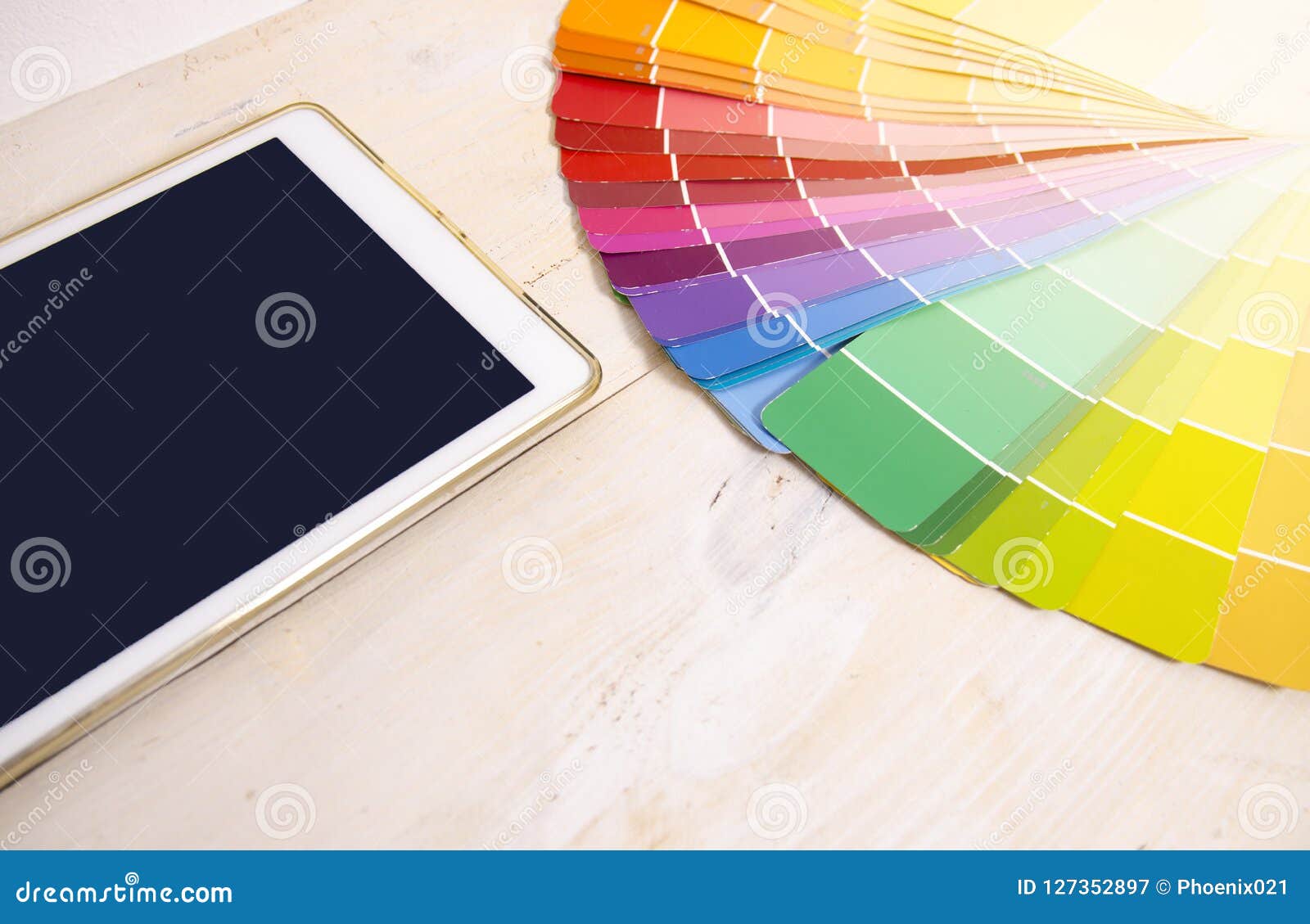 Graphic Design Concept ; Tablet and Color Palette Stock Image - Image ...
