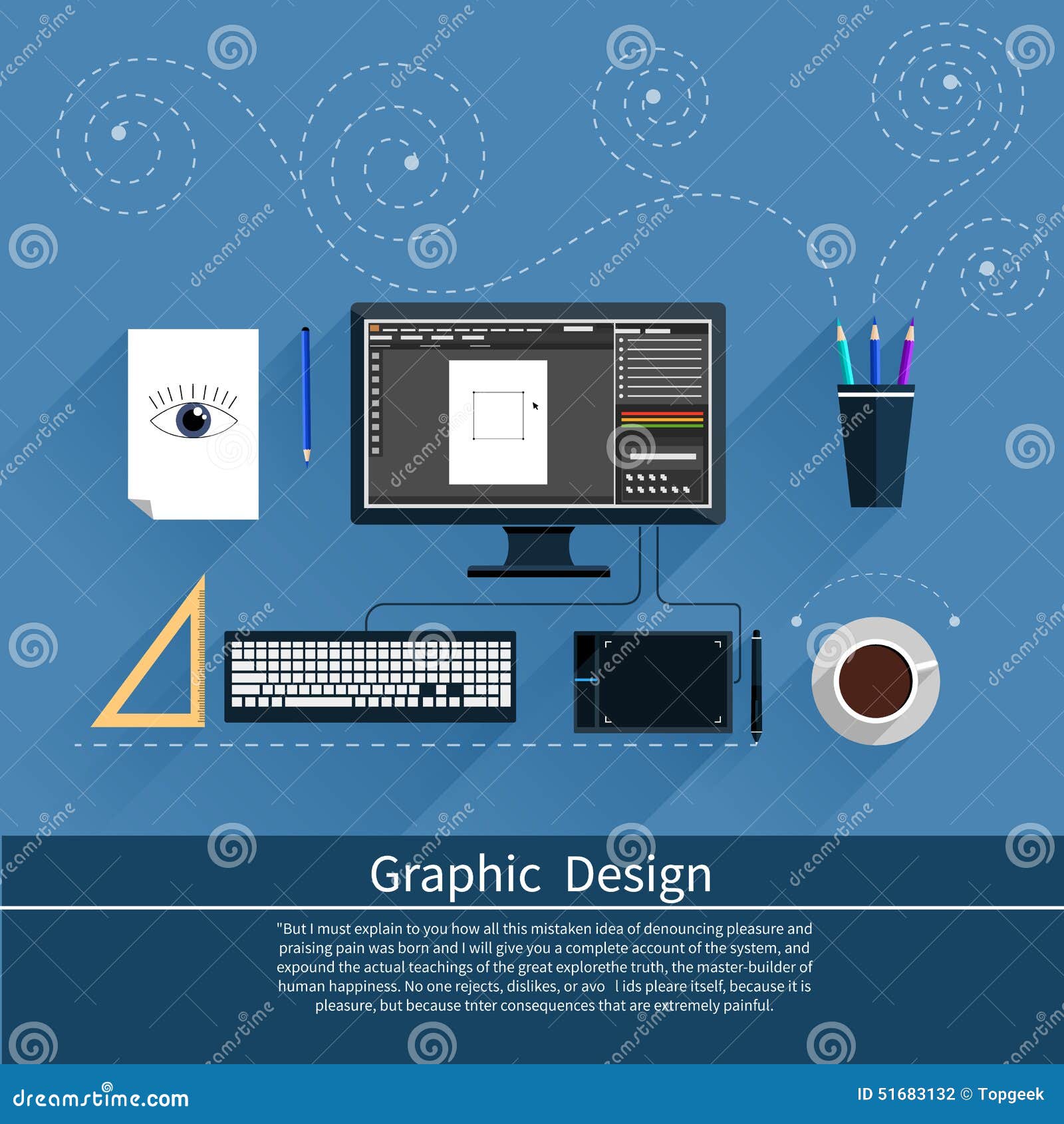 Graphic Design and Designer Tools Concept Stock Vector - Illustration ...