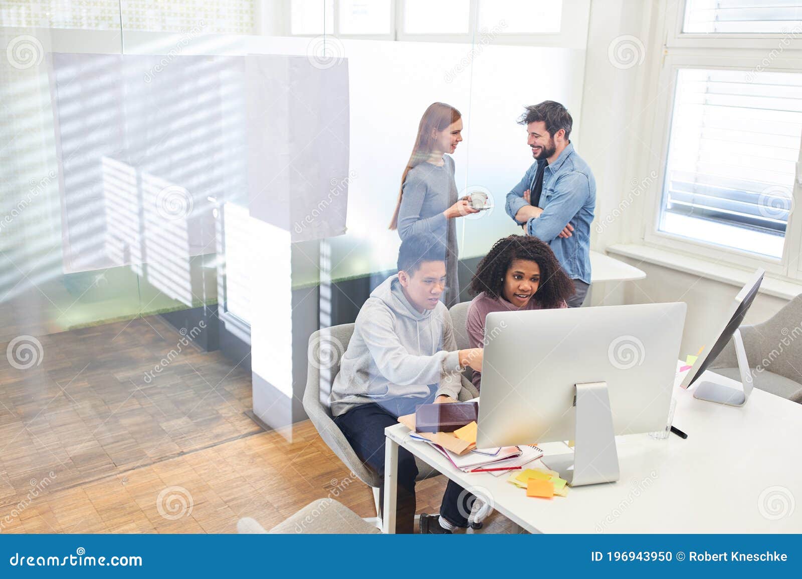 Graphic Design and Development Team on the Computer Stock Photo - Image ...