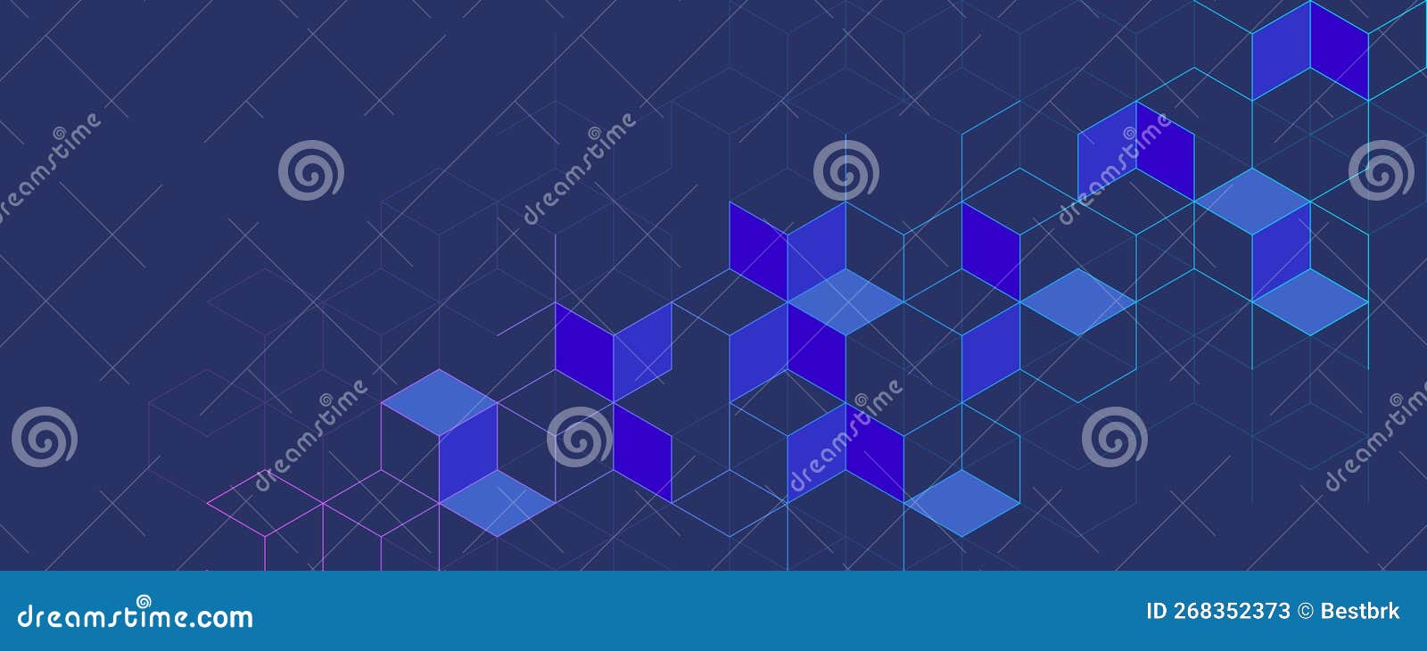 The Graphic Design Element and Abstract Geometric Background with Isometric Digital Blocks ...