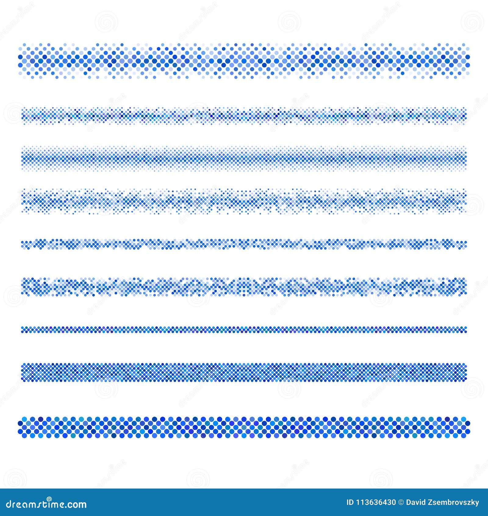 Web Design Elements - Blue Page Divider Line Set Stock Vector ...