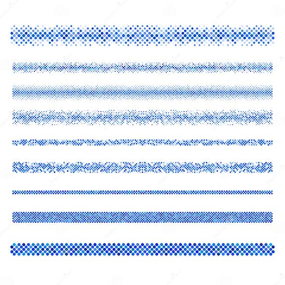 Web Design Elements - Blue Page Divider Line Set Stock Vector ...