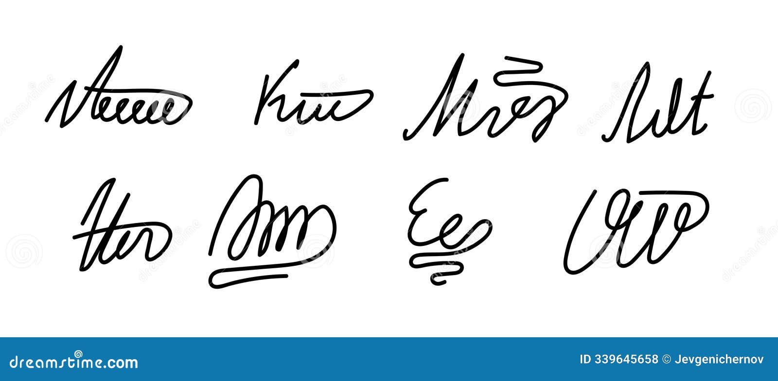 Fake Autographs and Signatures Vector Art Stock Illustration ...