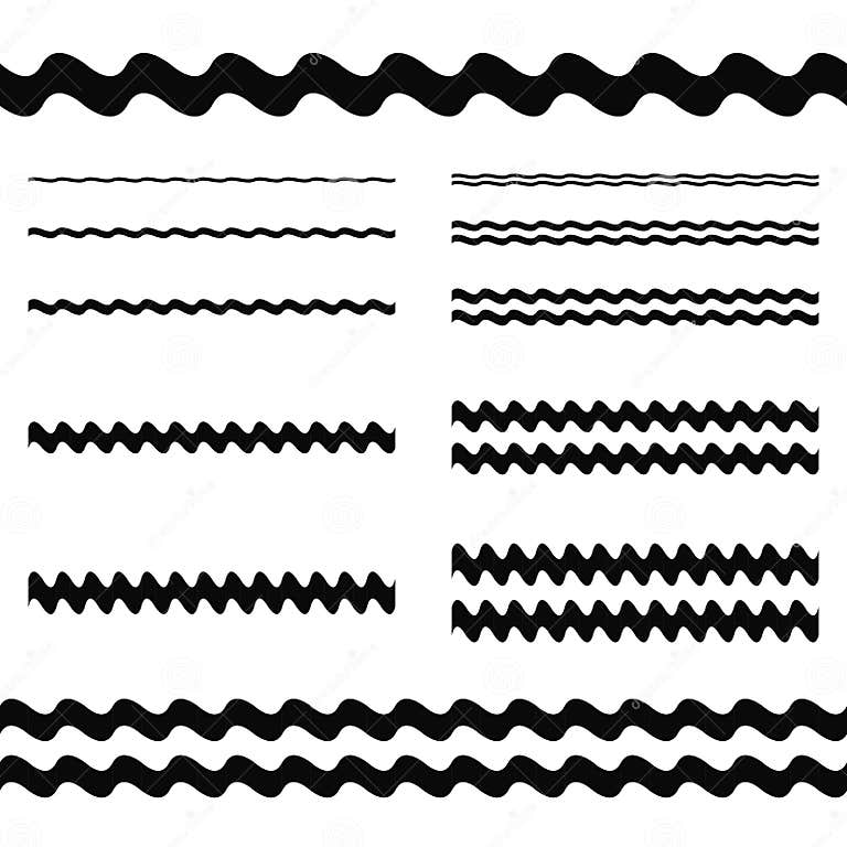 Graphic Design Elements - Wave Line Divider Set Stock Vector ...
