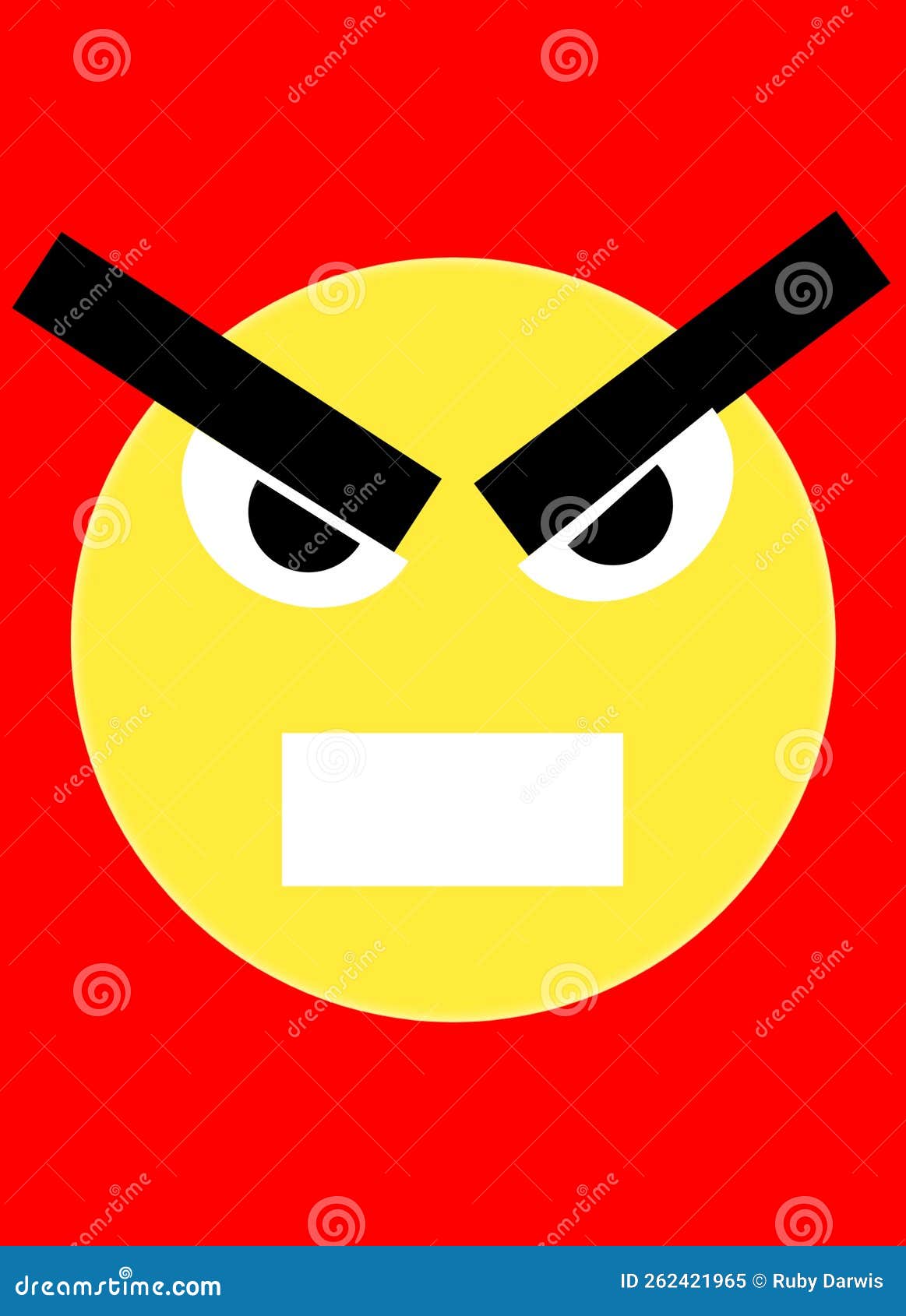 A Graphic Design in the Form of an Angry Expression Stock Image - Image ...