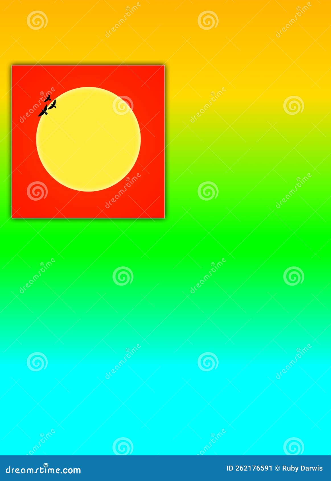 A Graphic Design in the Form of a Mural with a Gradation Background ...